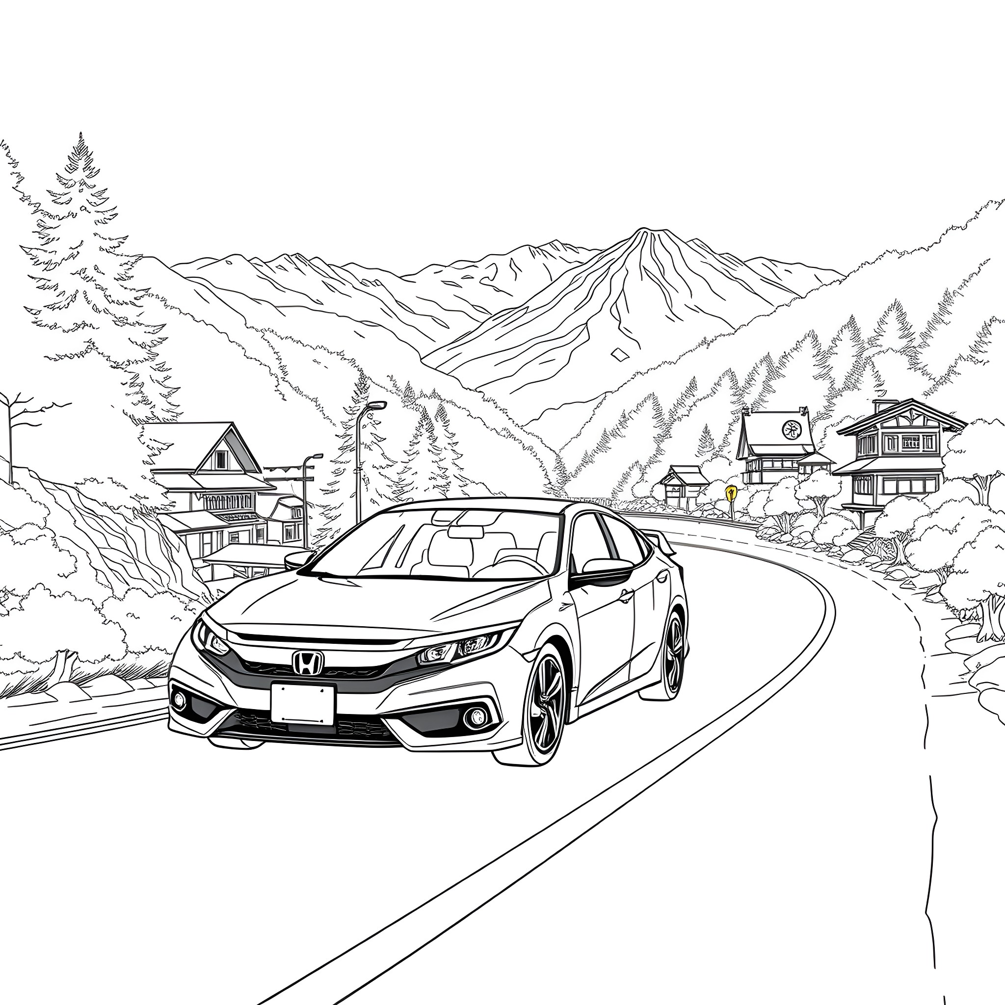 Best Honda Civic Coloring Pages (Free Printable PDF)