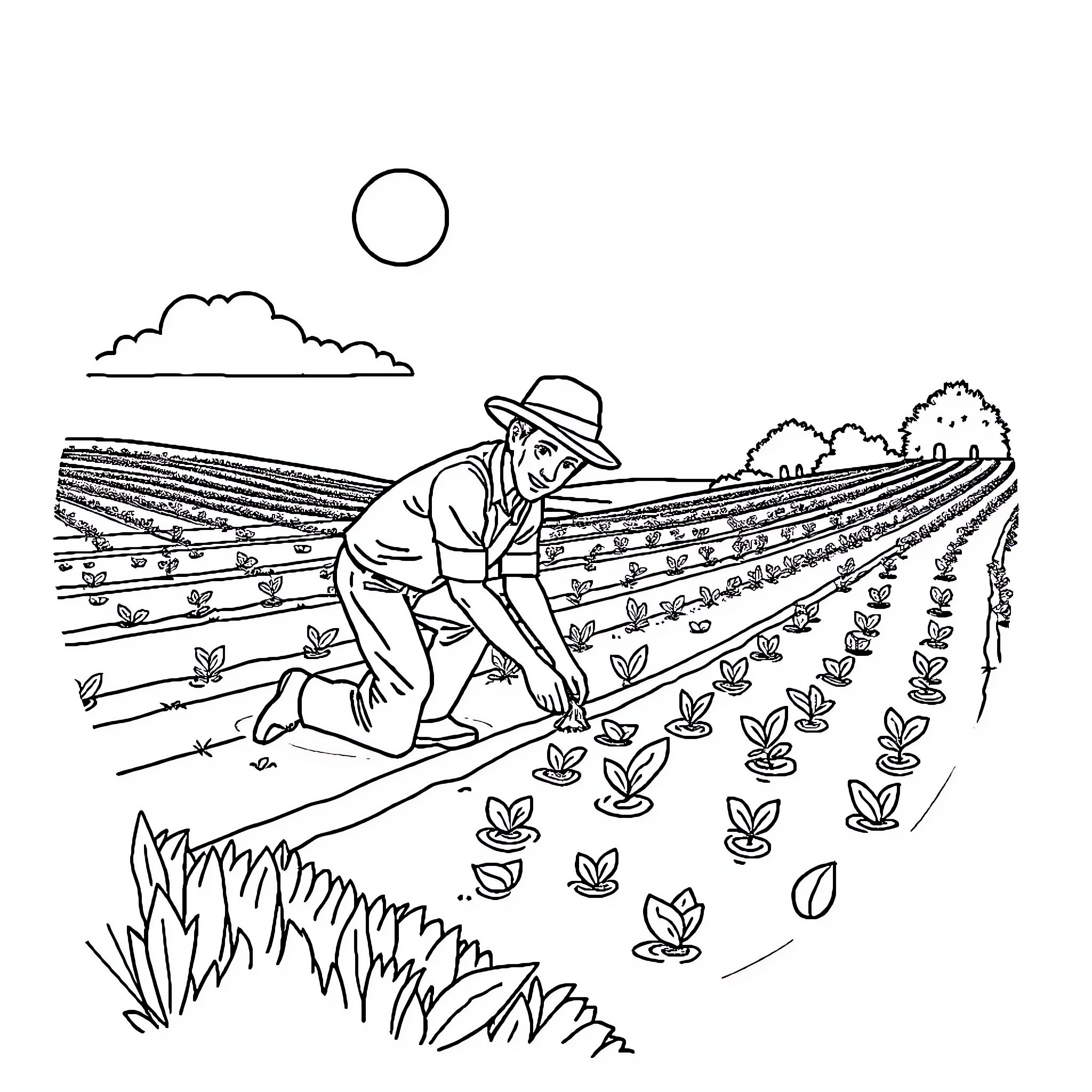 Best Farmer Coloring Pages (Free Printable PDF)