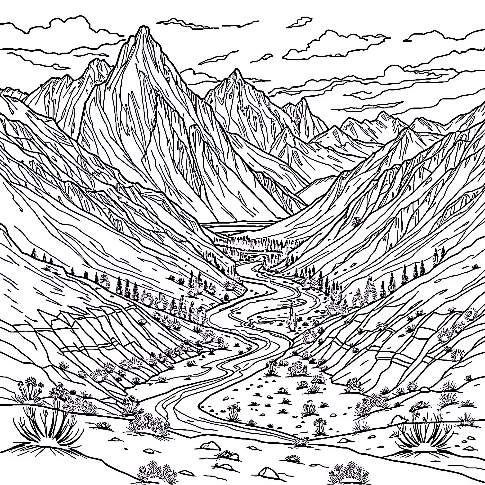 Best Mountain Coloring Pages (Free Printable PDF)