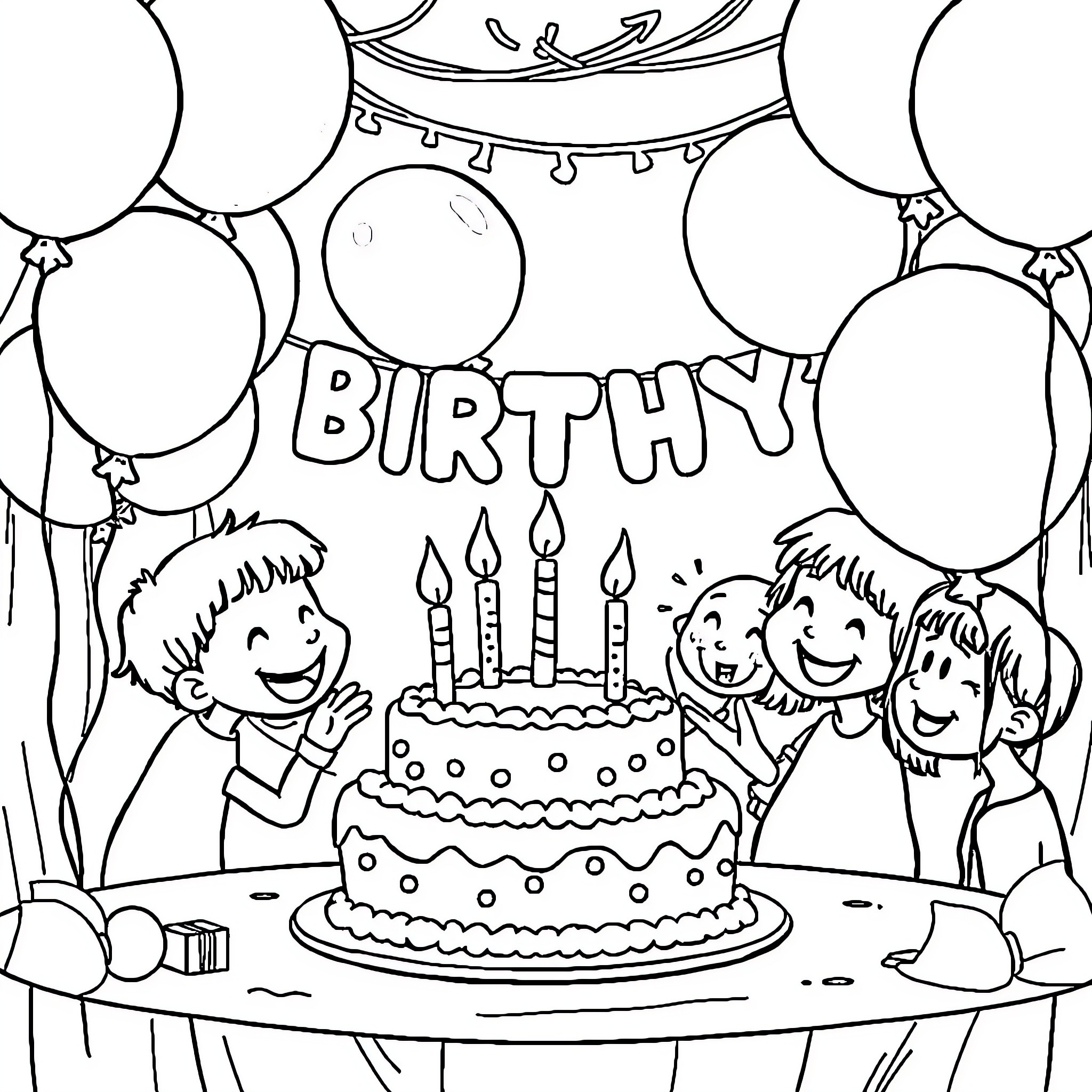 Best Birthday Party Coloring Pages (Free Printable PDF)