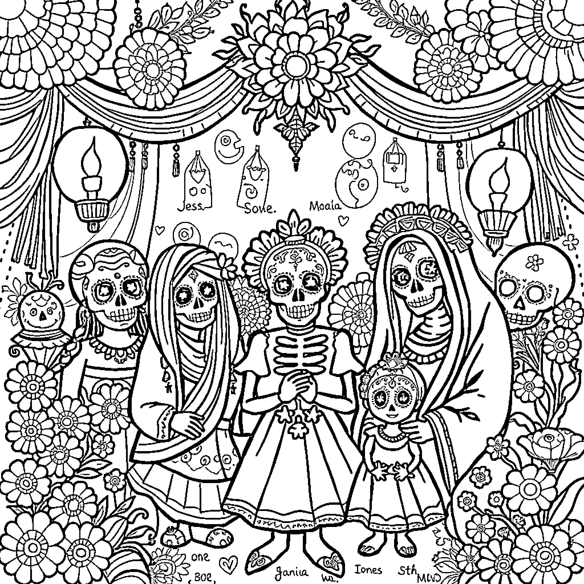 Best Dia de los Muertos Coloring Pages (Free Printable PDF)