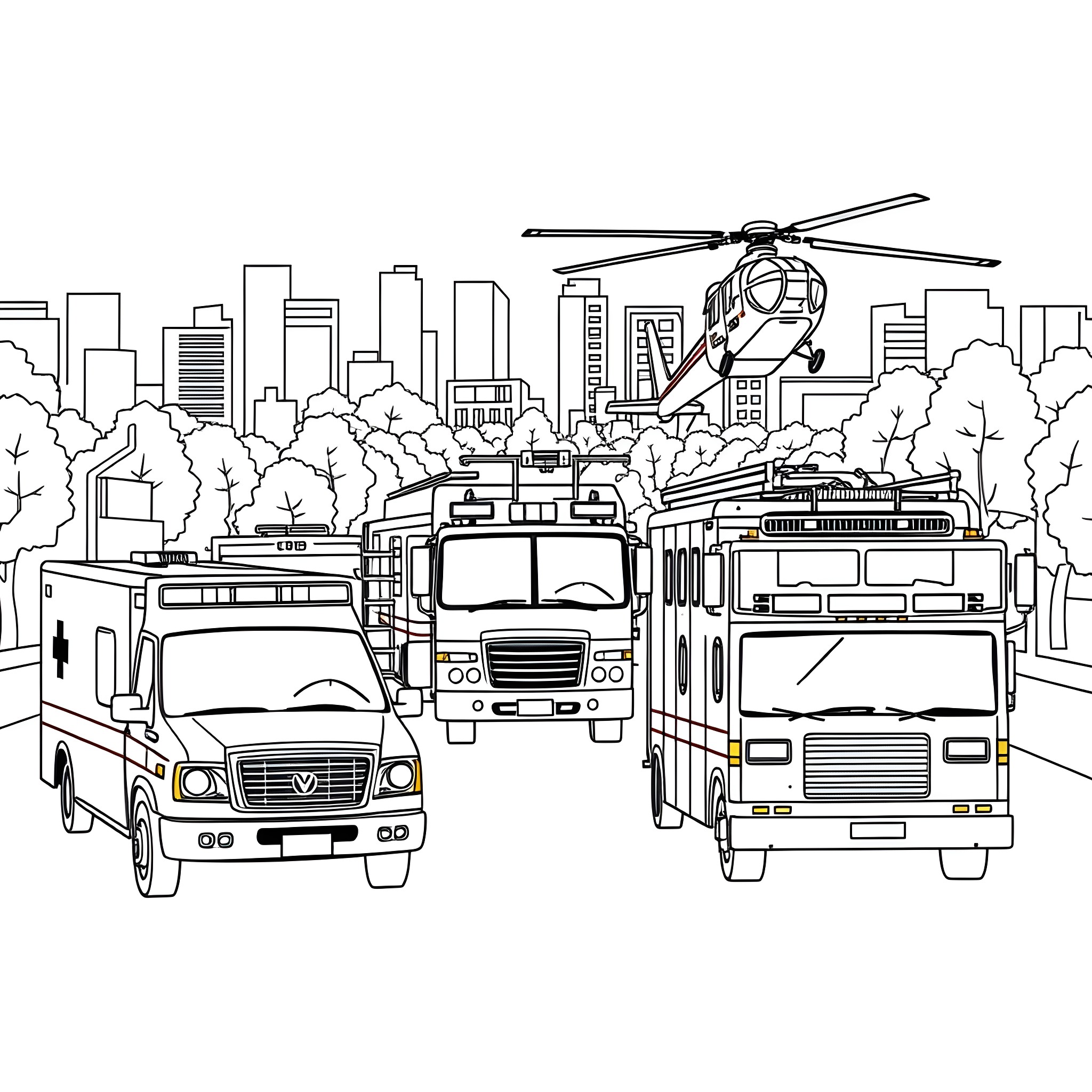 Best Emergency Vehicle Coloring Pages (Free Printable PDF)