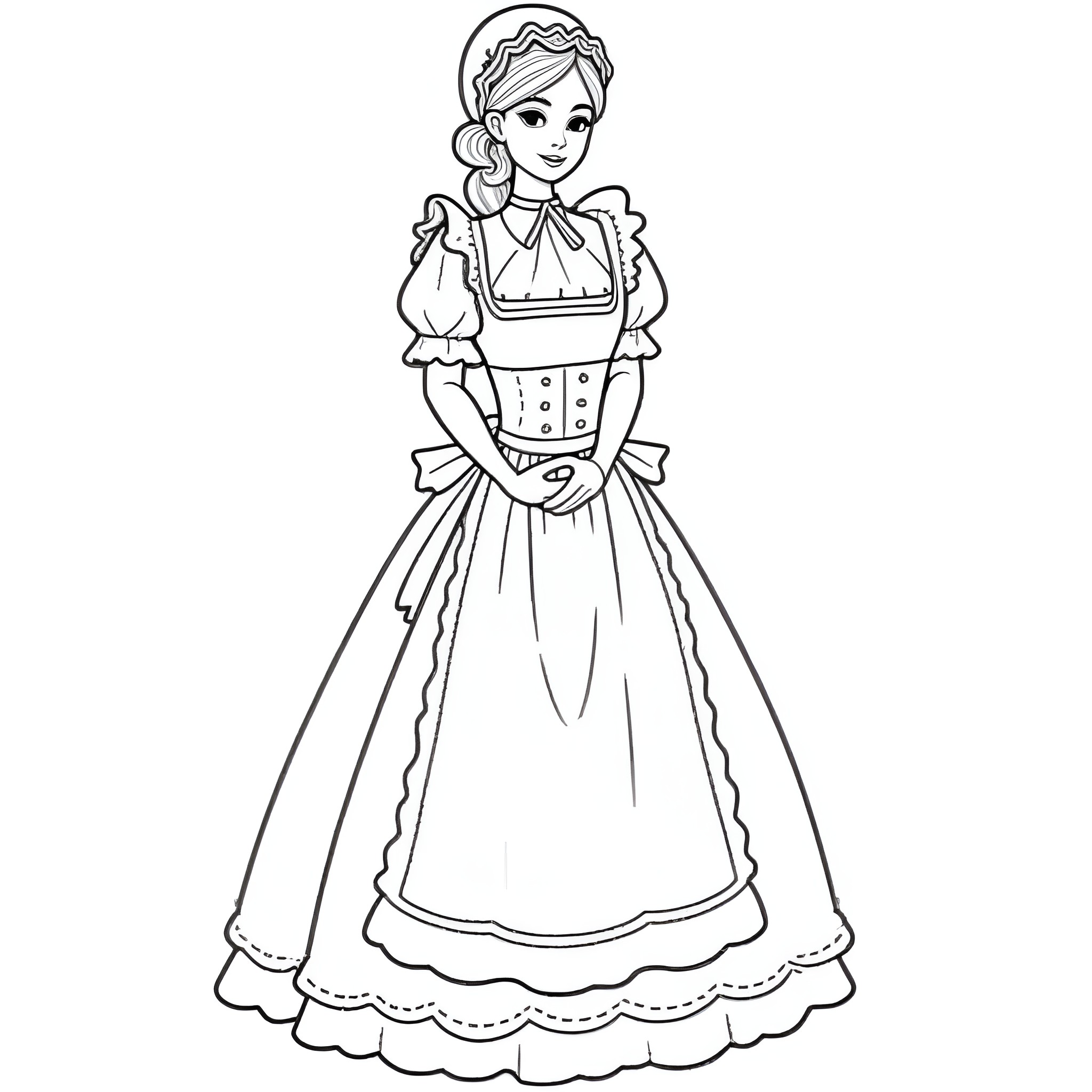 1 Best French Maid Coloring Pages (Free Printable PDFs)