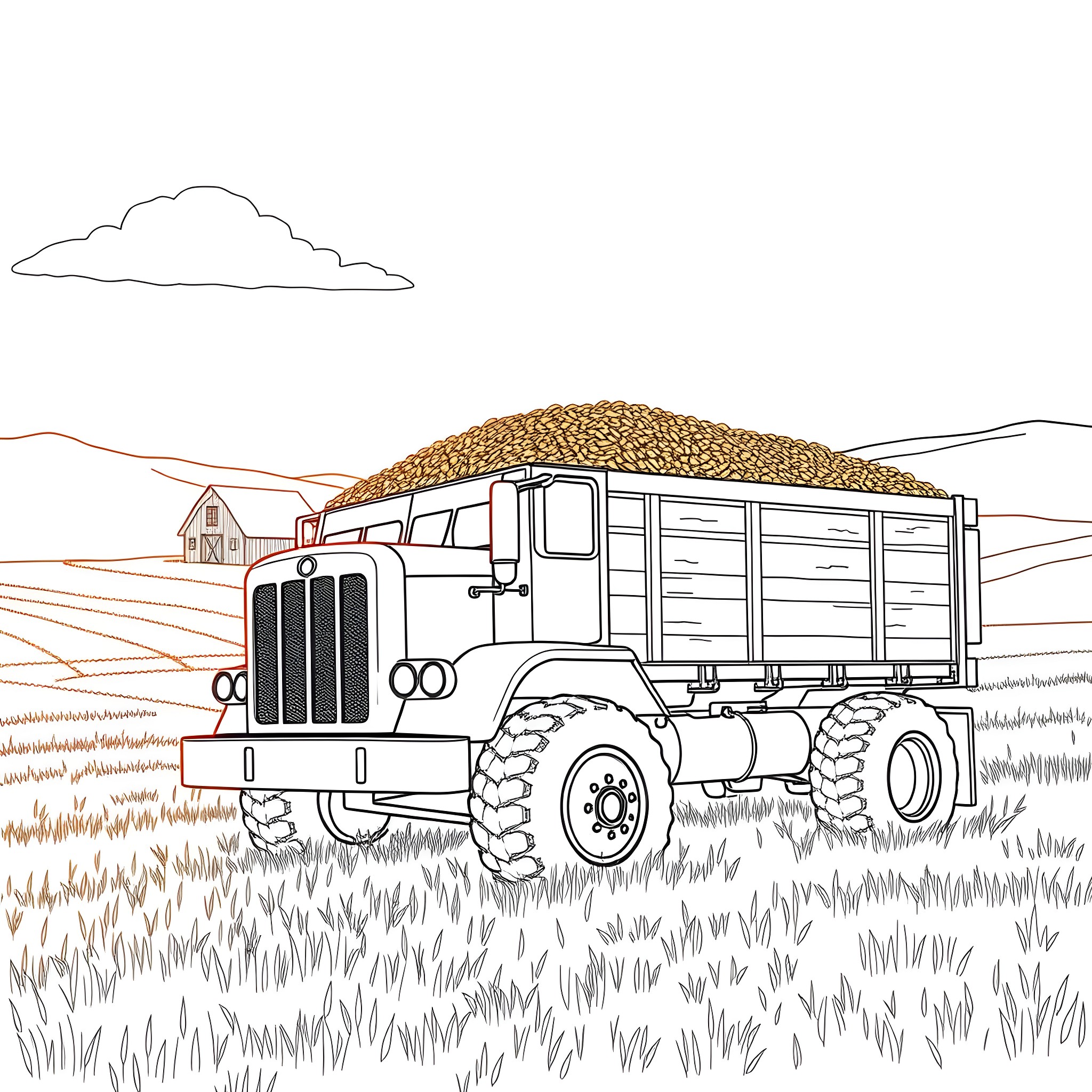 Best Grain Truck Coloring Pages (Free Printable PDF)