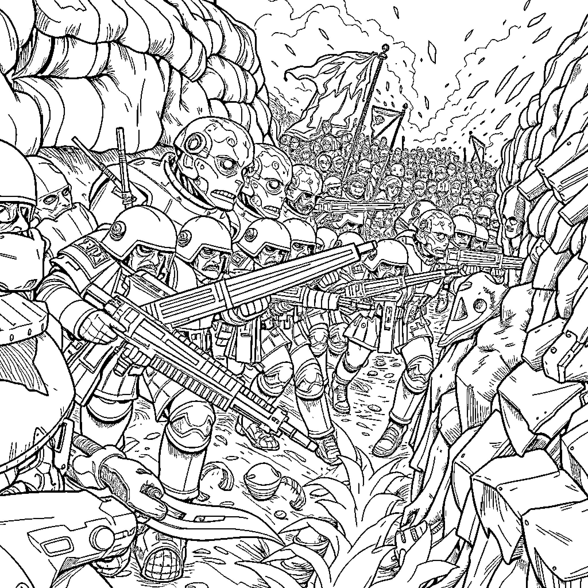 Best Trench Coloring Pages (Free Printable PDF)
