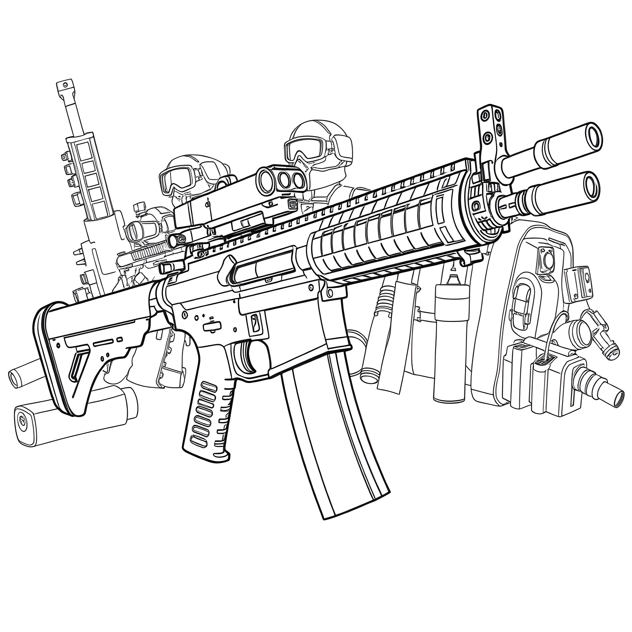 1 Best M4 Rifle Coloring Pages (Free Printable PDFs)