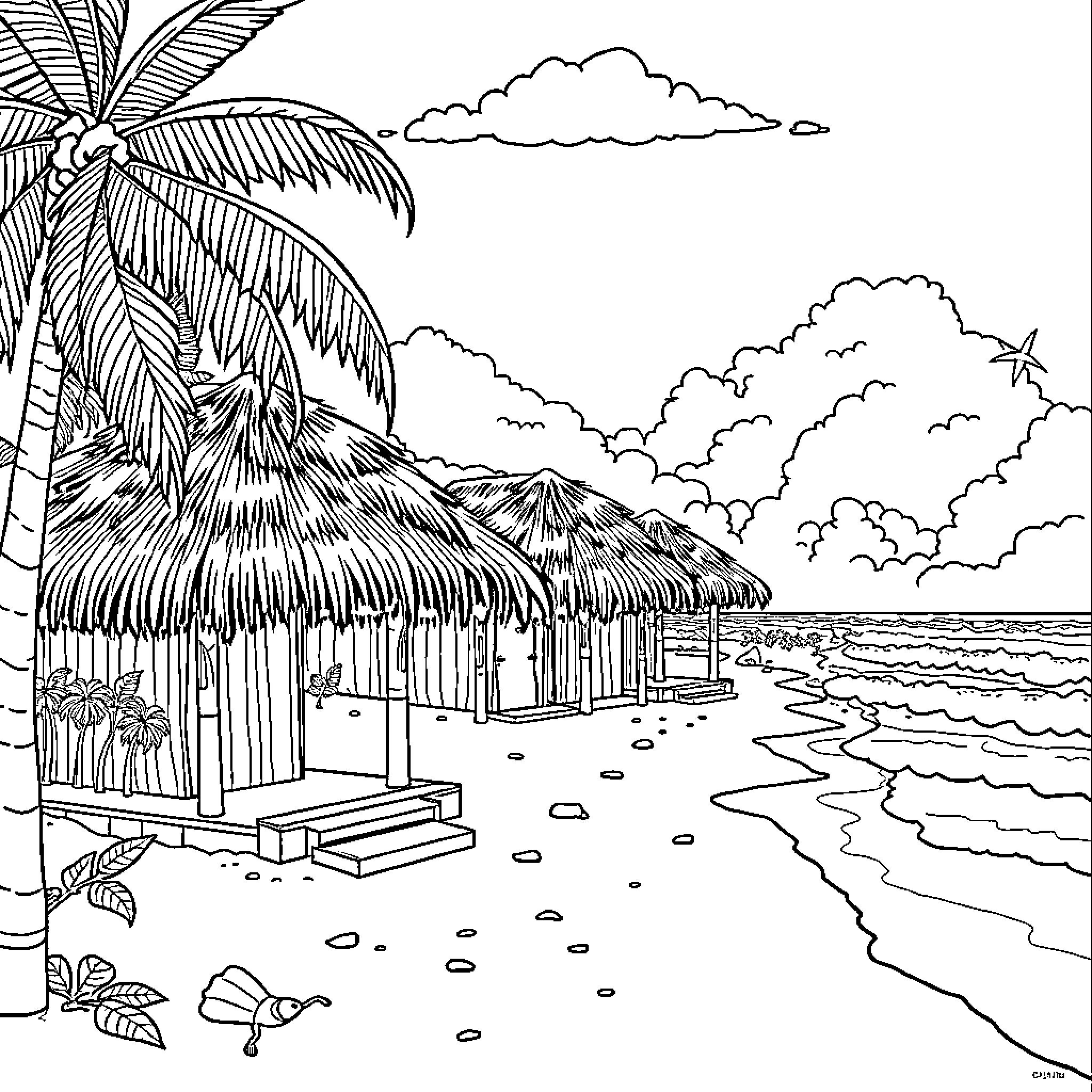 Best Hut Coloring Pages (Free Printable PDF)