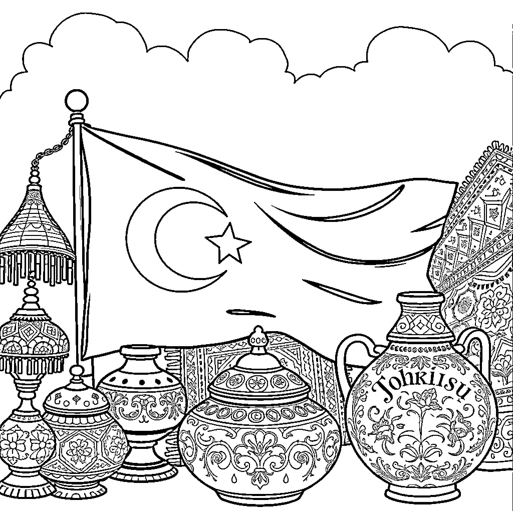 Best Turkey Flag Coloring Pages (Free Printable PDF)