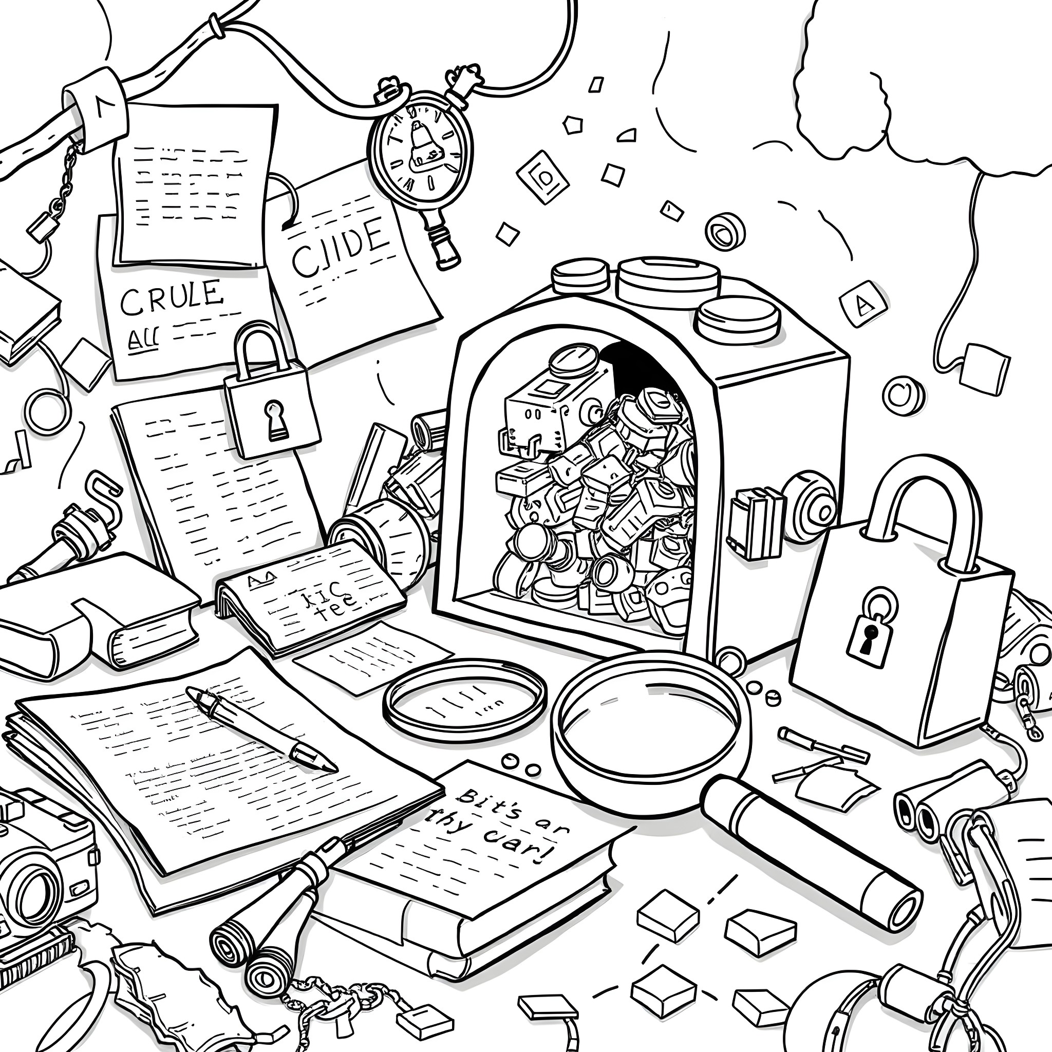 Best Mystery Coloring Pages (Free Printable PDF)