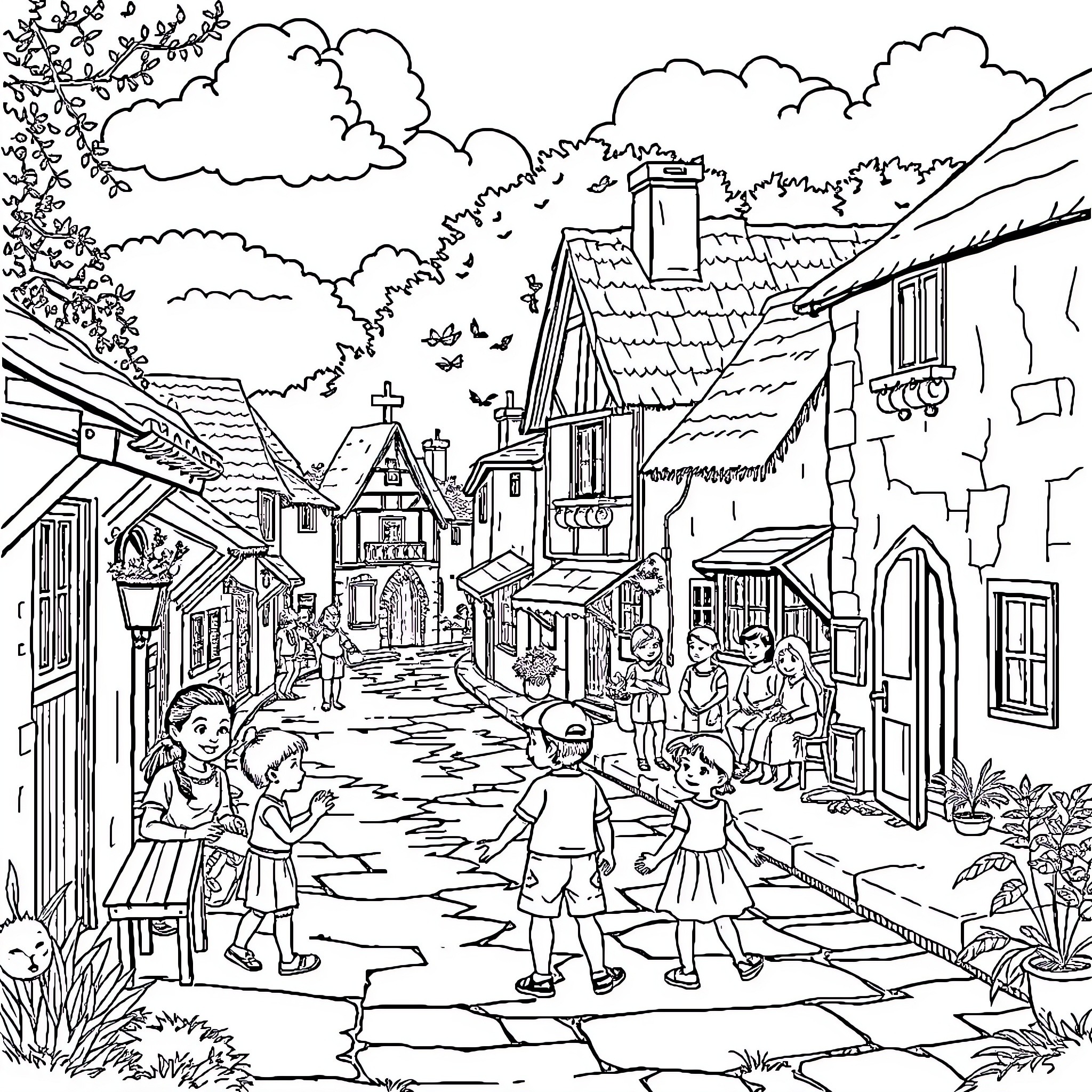 Best Village Coloring Pages (Free Printable PDF)