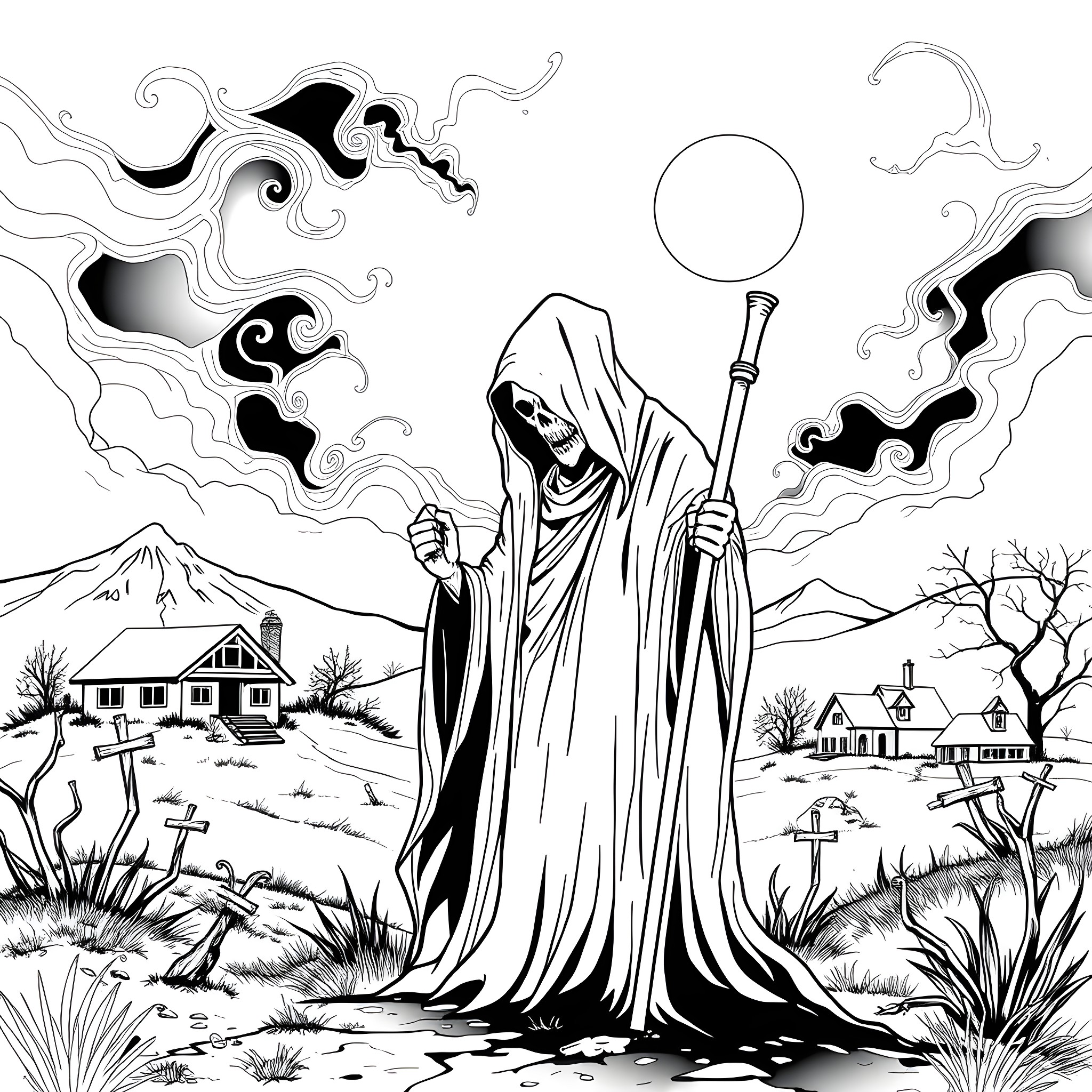 Best Death Coloring Pages (Free Printable PDF)