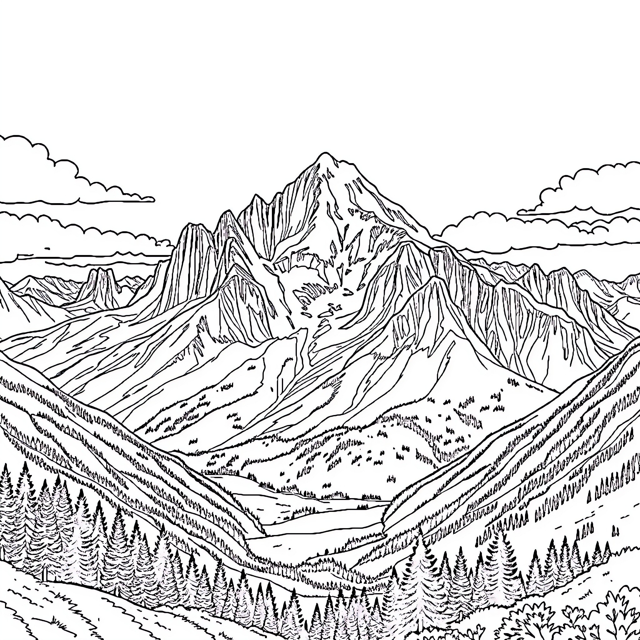 Best Mountain Coloring Pages (Free Printable PDF)