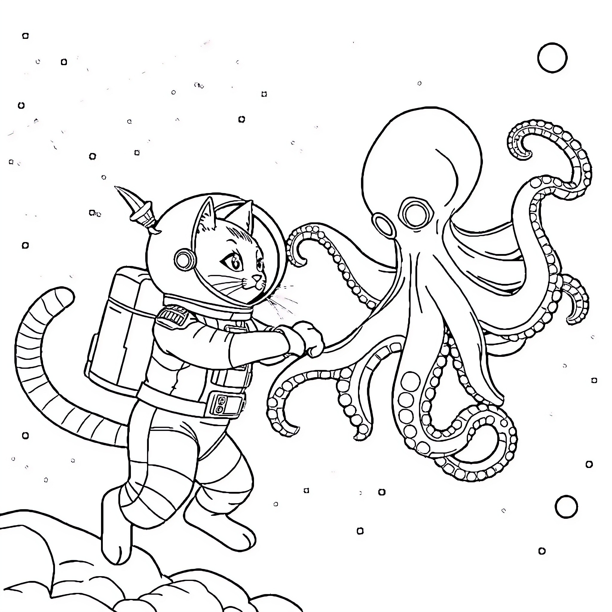 Best Astronaut Cat Coloring Pages (Free Printable PDF)