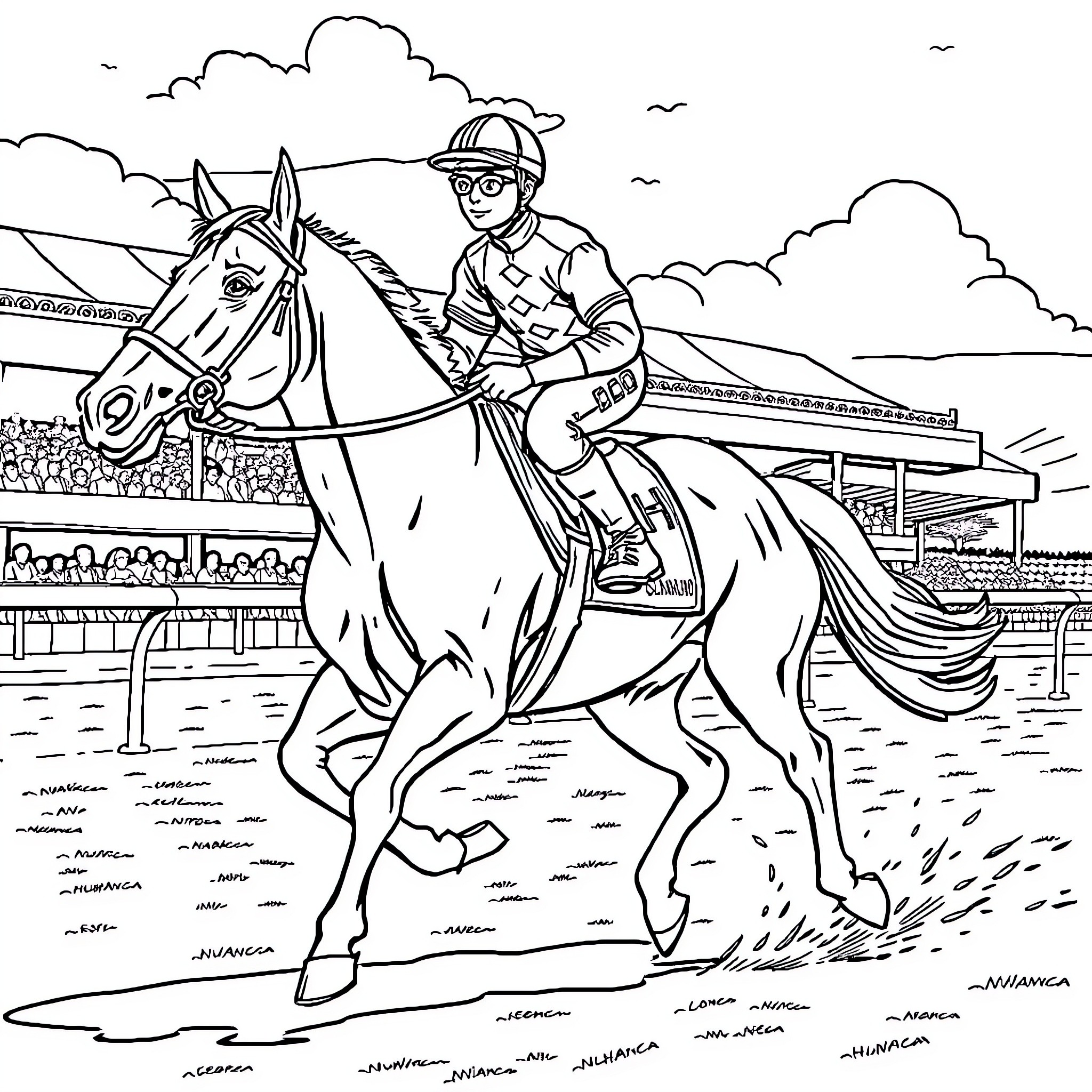 Best Jockey Coloring Pages (Free Printable PDF)