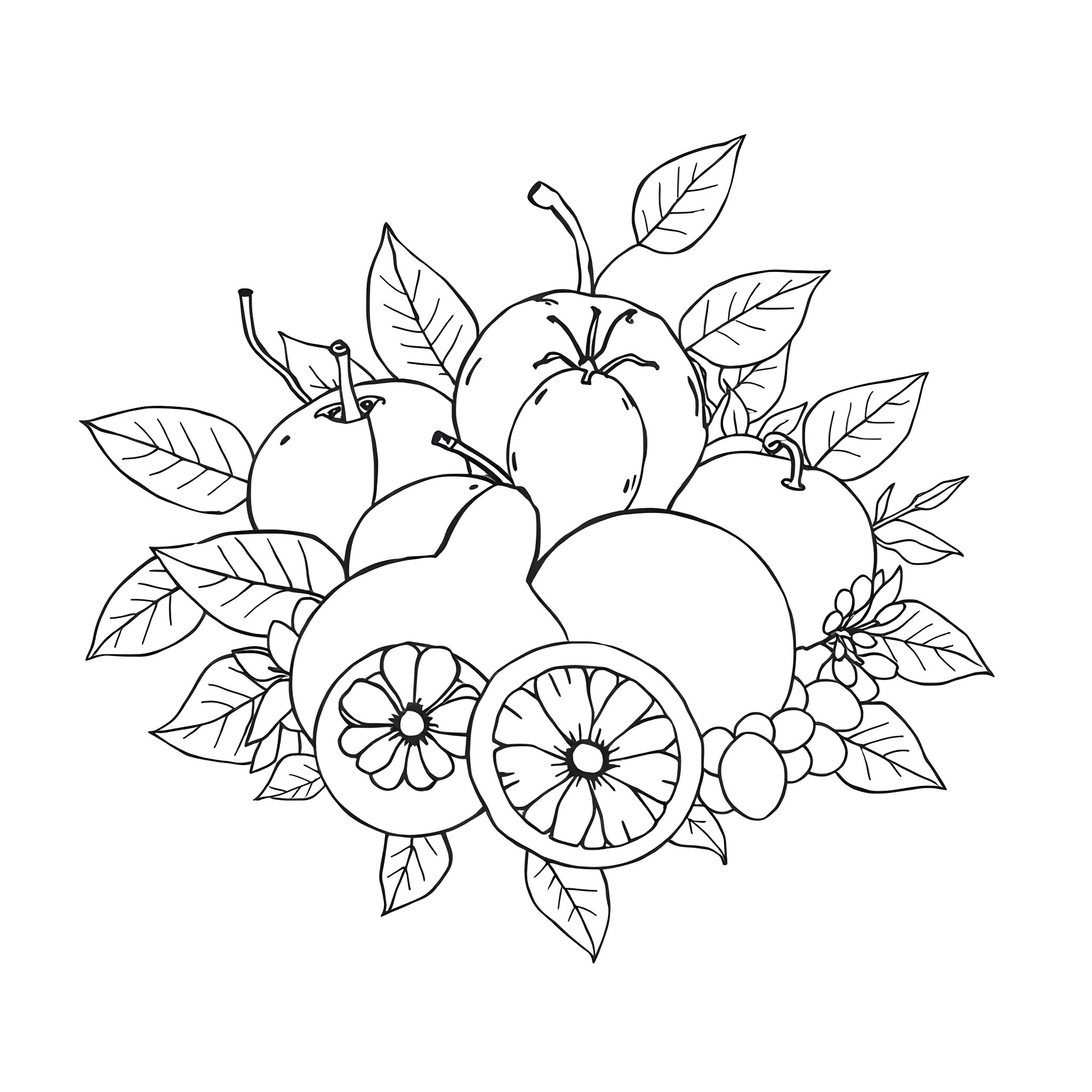 141 Best Fruit Coloring Pages (Free Printable PDFs)