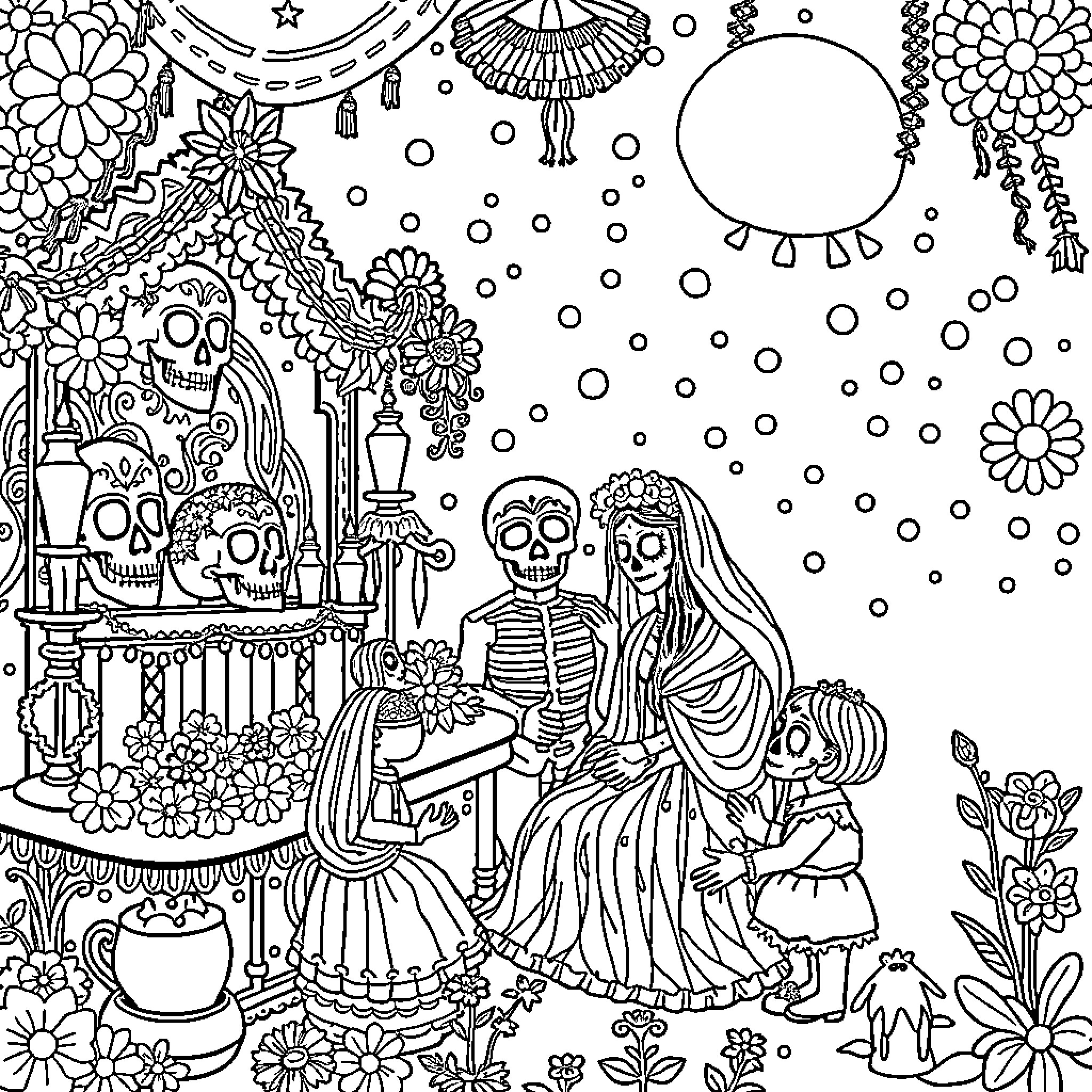 Best Dia de los Muertos Coloring Pages (Free Printable PDF)