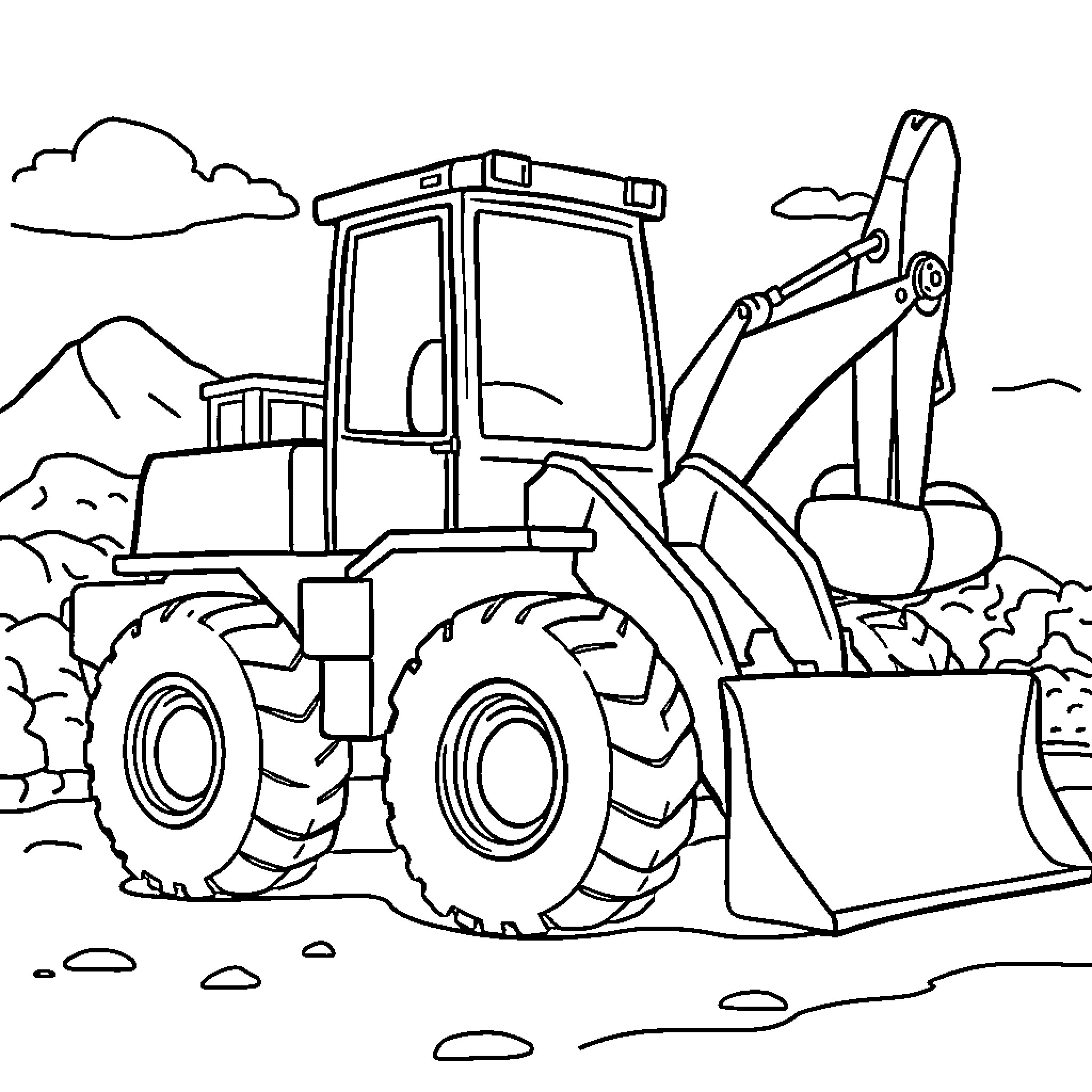 Best Digger Coloring Pages (Free Printable PDF)