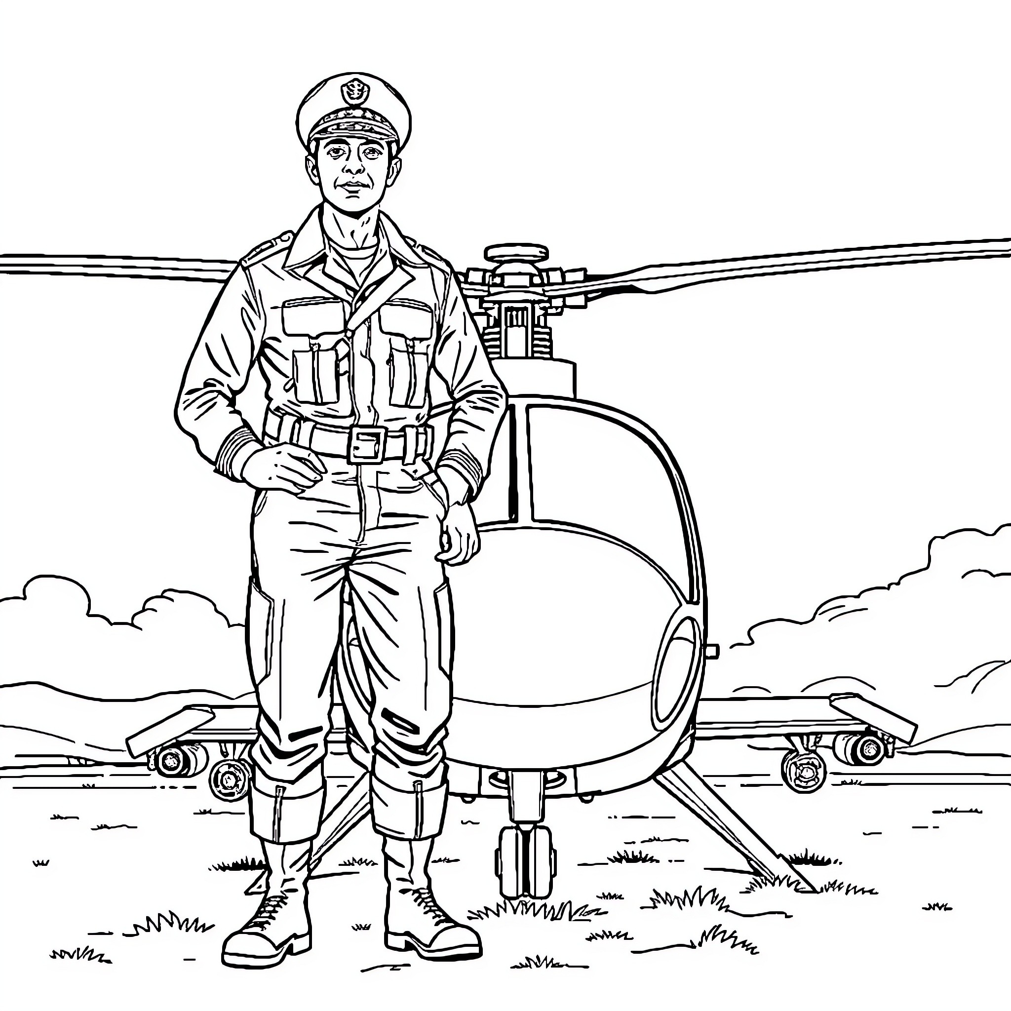 Best Helicopter Pilot Coloring Pages (Free Printable PDF)