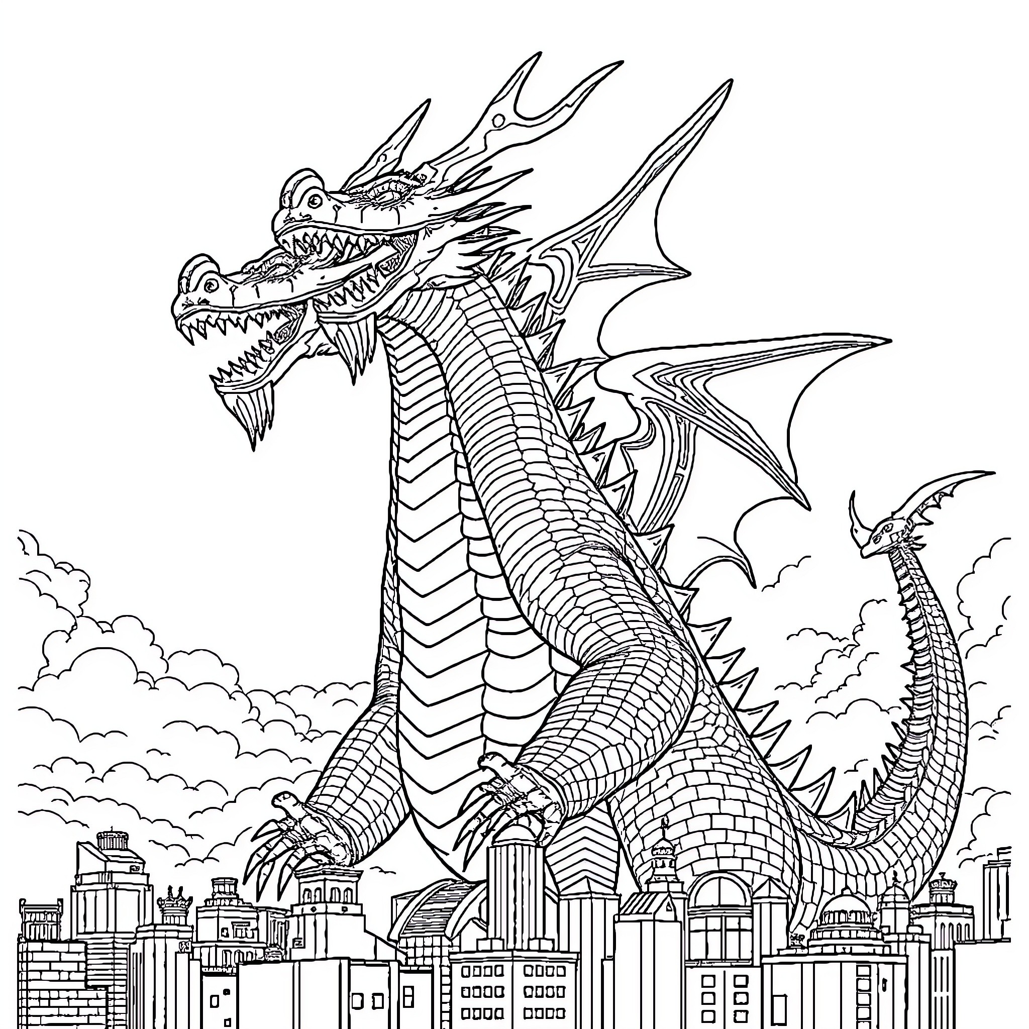 Best King Ghidorah Coloring Pages (Free Printable PDF)