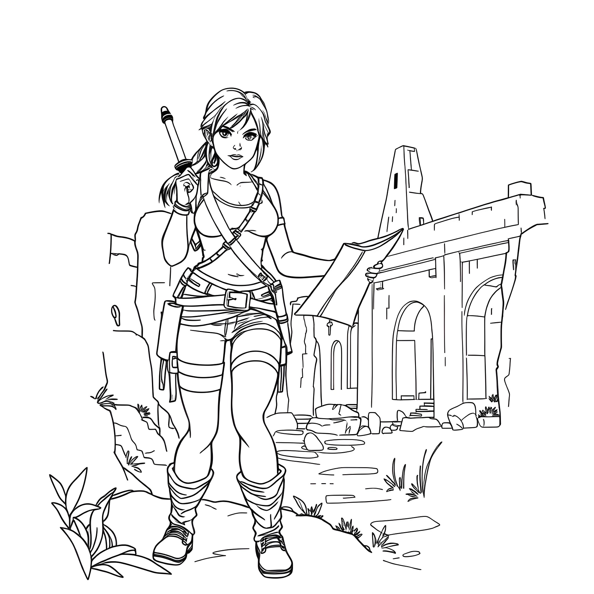 Best Lara Croft Coloring Pages (Free Printable PDF)