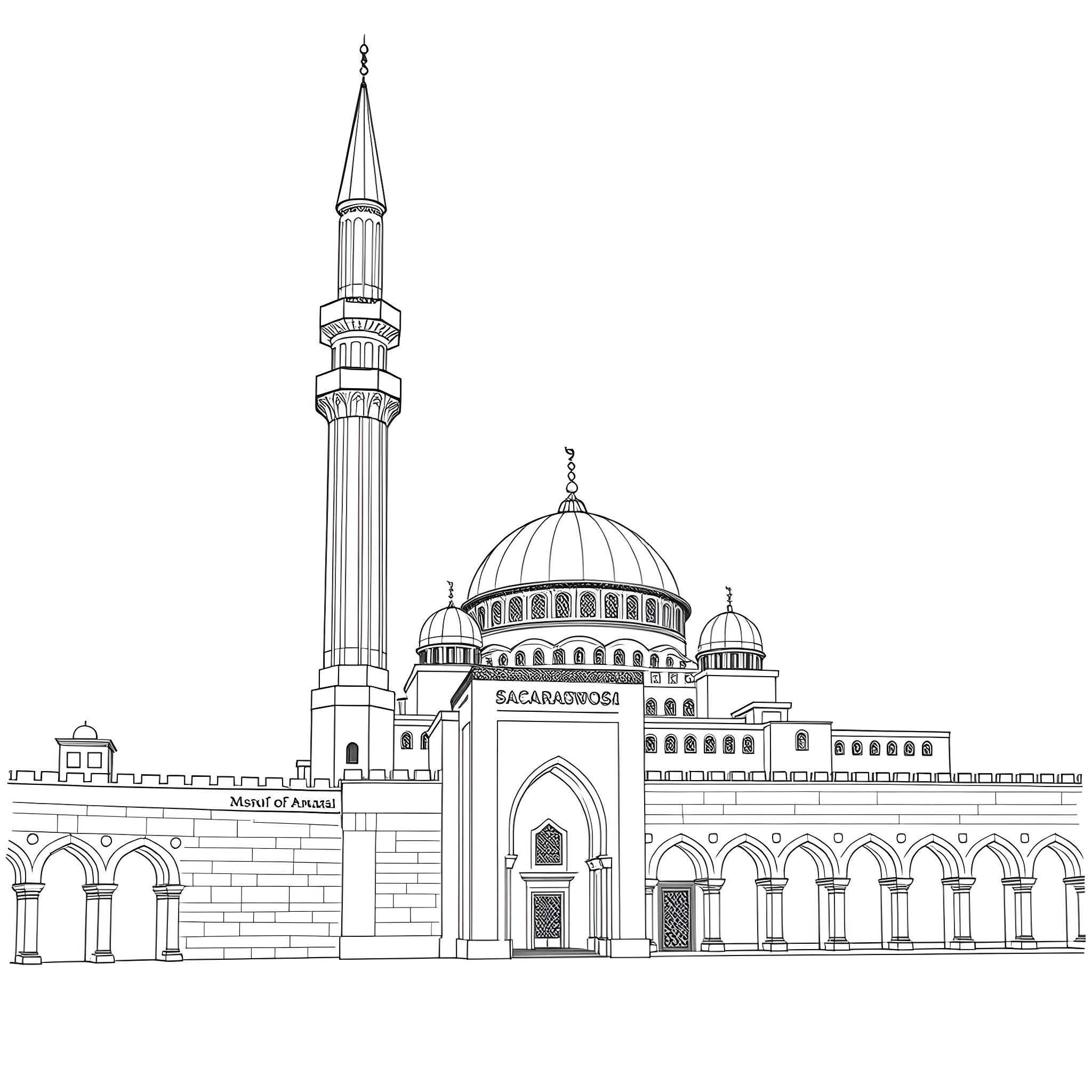 Best Mosque Coloring Pages (Free Printable PDF)