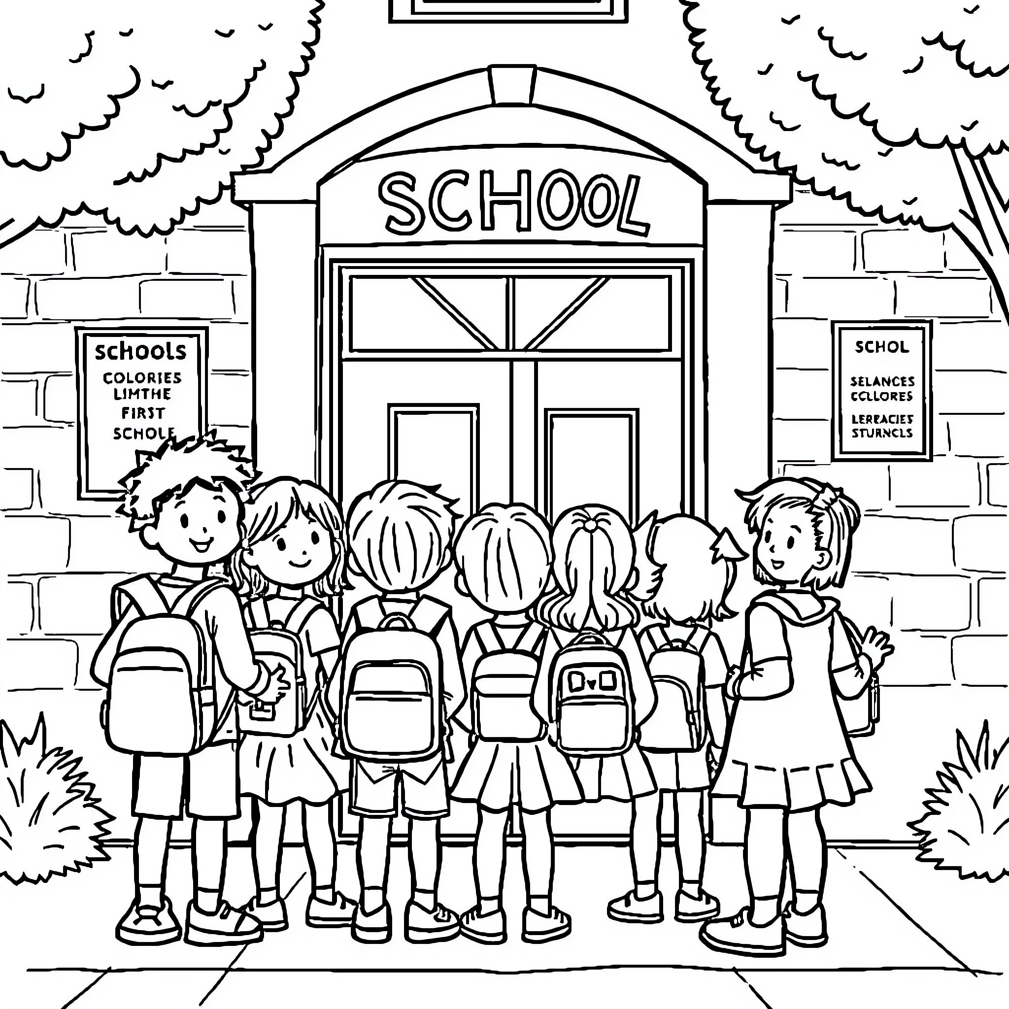 Best School Coloring Pages (Free Printable PDF)
