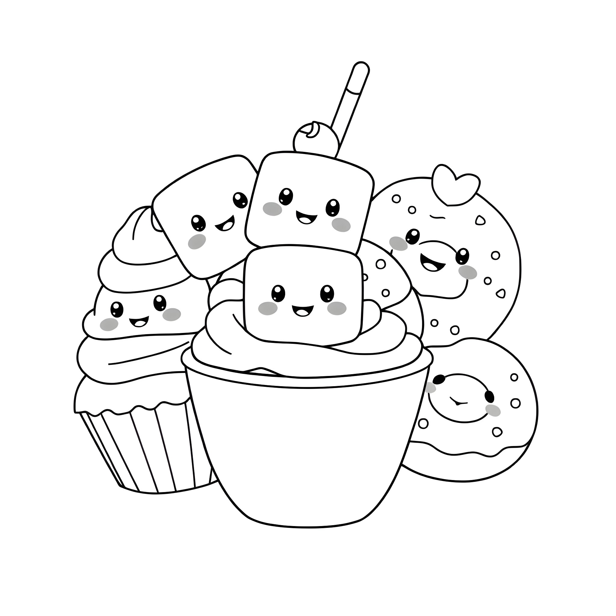 Best Marshmallow Coloring Pages (Free Printable PDF)