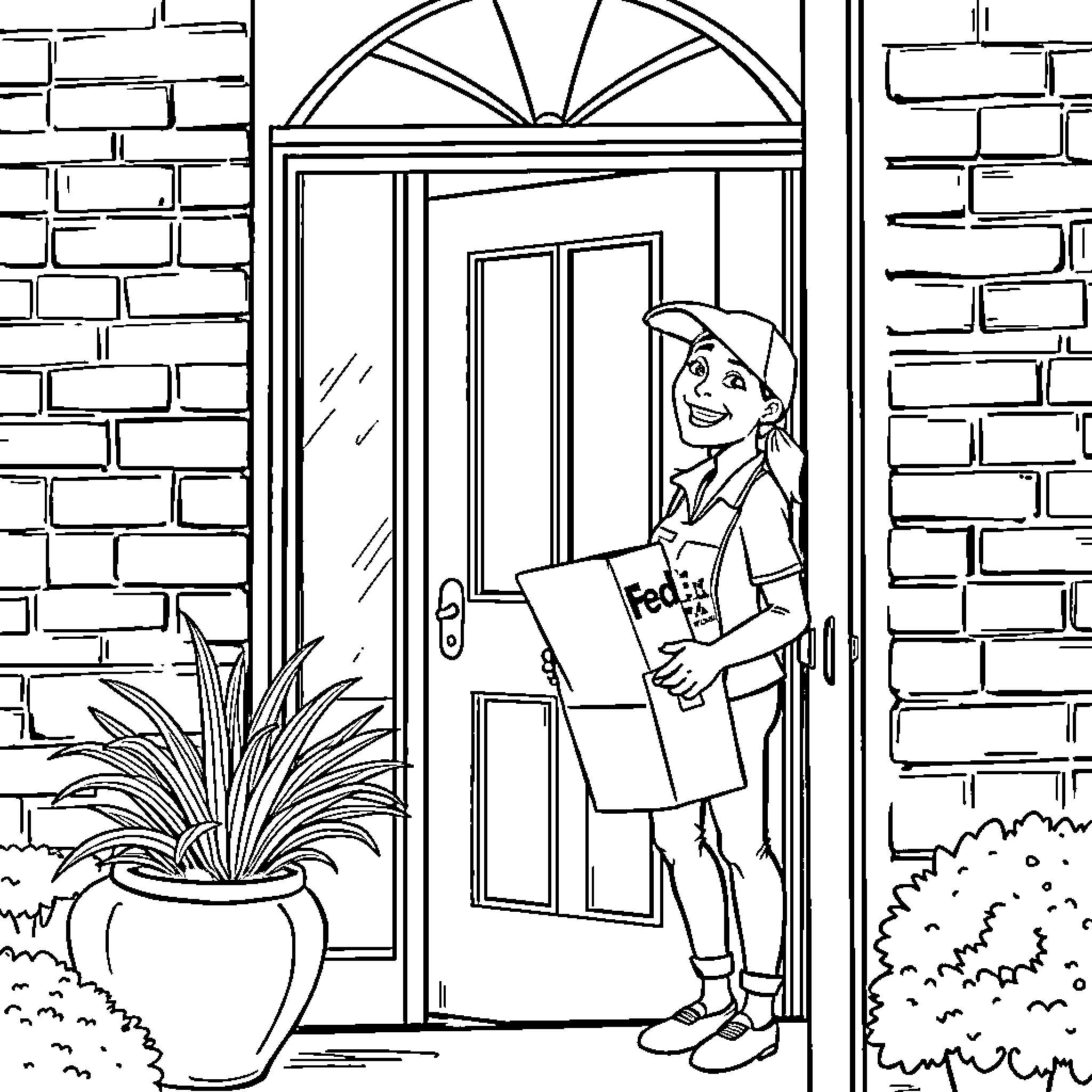 Best Delivery Woman Coloring Pages (Free Printable PDF)