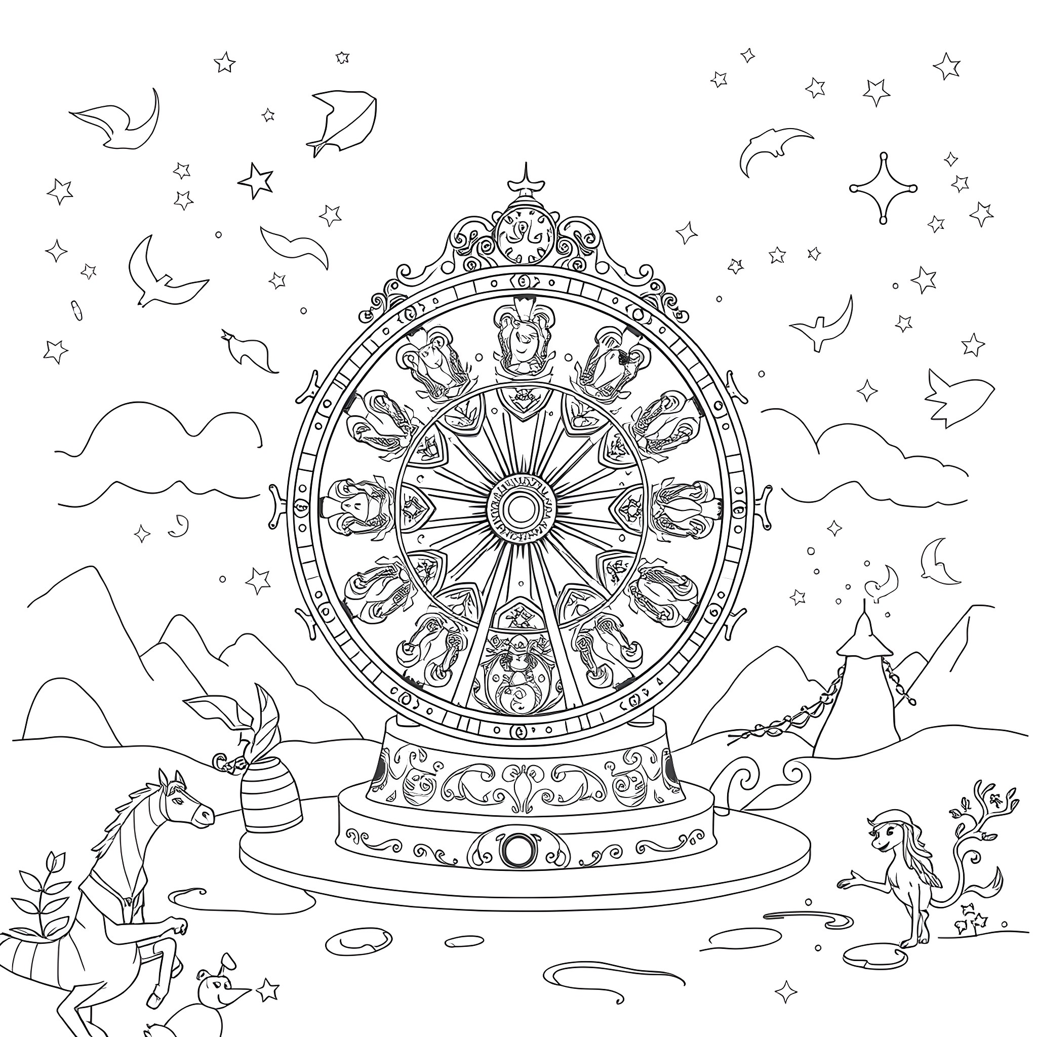 Best Wheel Coloring Pages (Free Printable PDF)