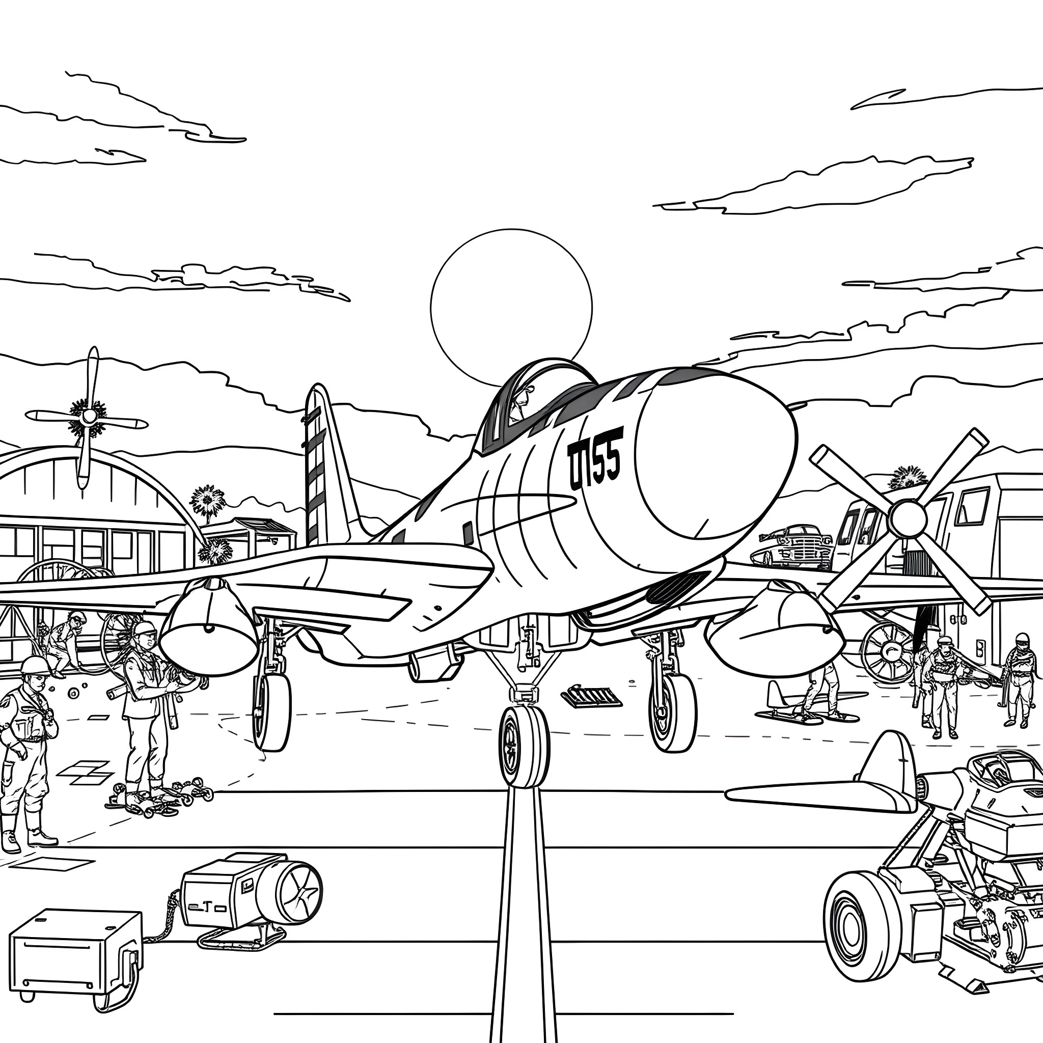 jets coloring pages