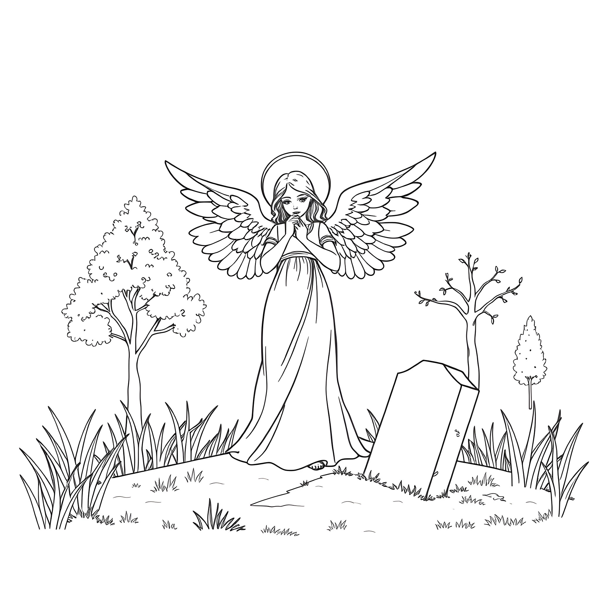 Best Angel Coloring Pages (Free Printable PDF)