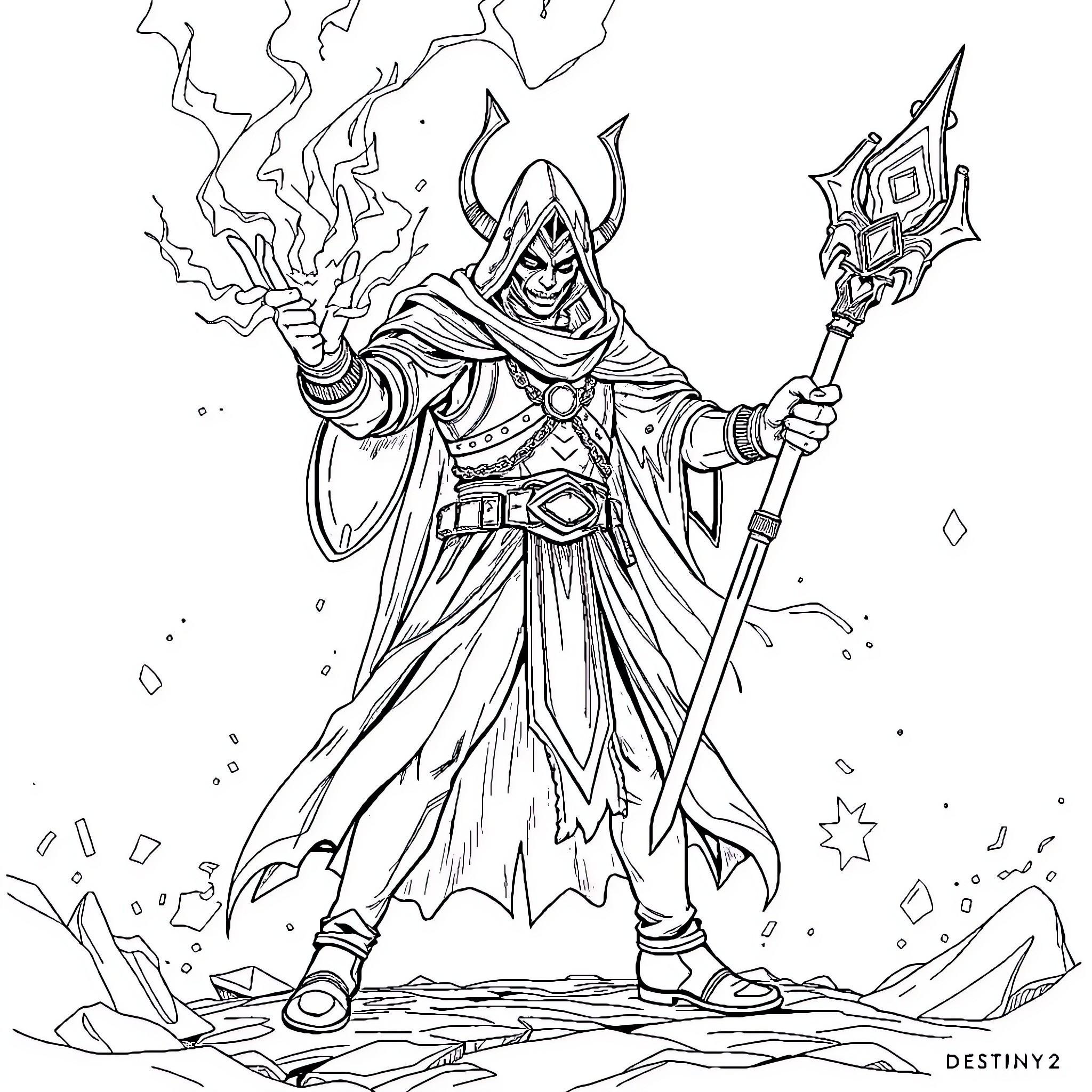 Best Warlock Coloring Pages (Free Printable PDF)