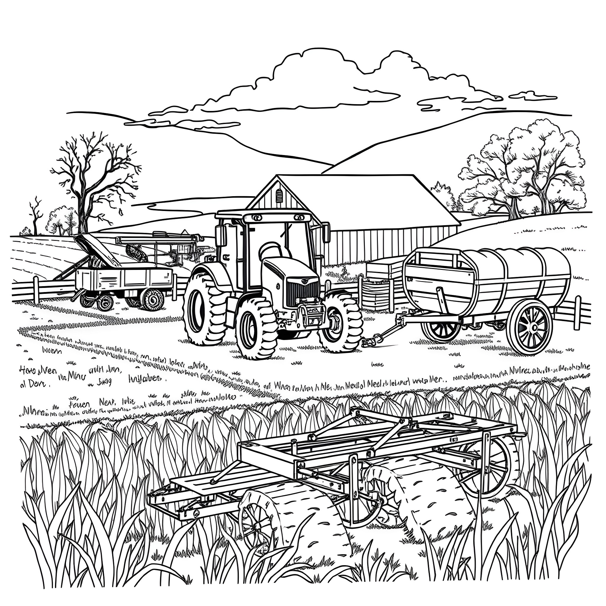 7 Best Farm Equipment Coloring Pages (Free Printable PDFs)