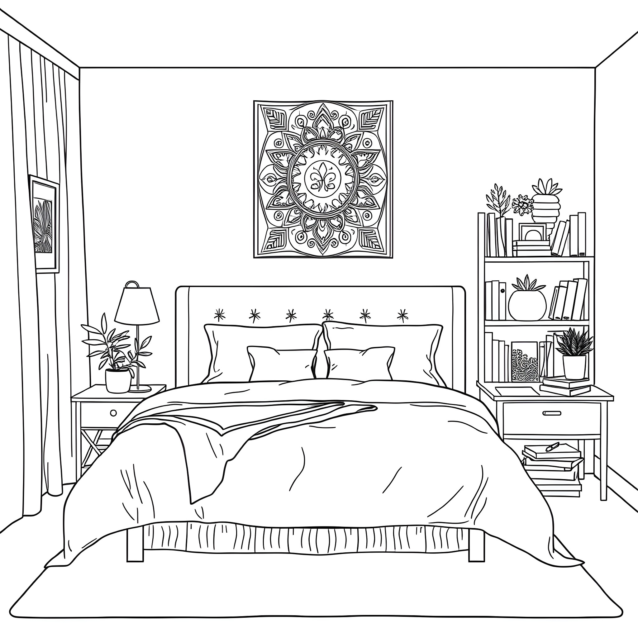 Best Bedroom Coloring Pages (Free Printable PDF)