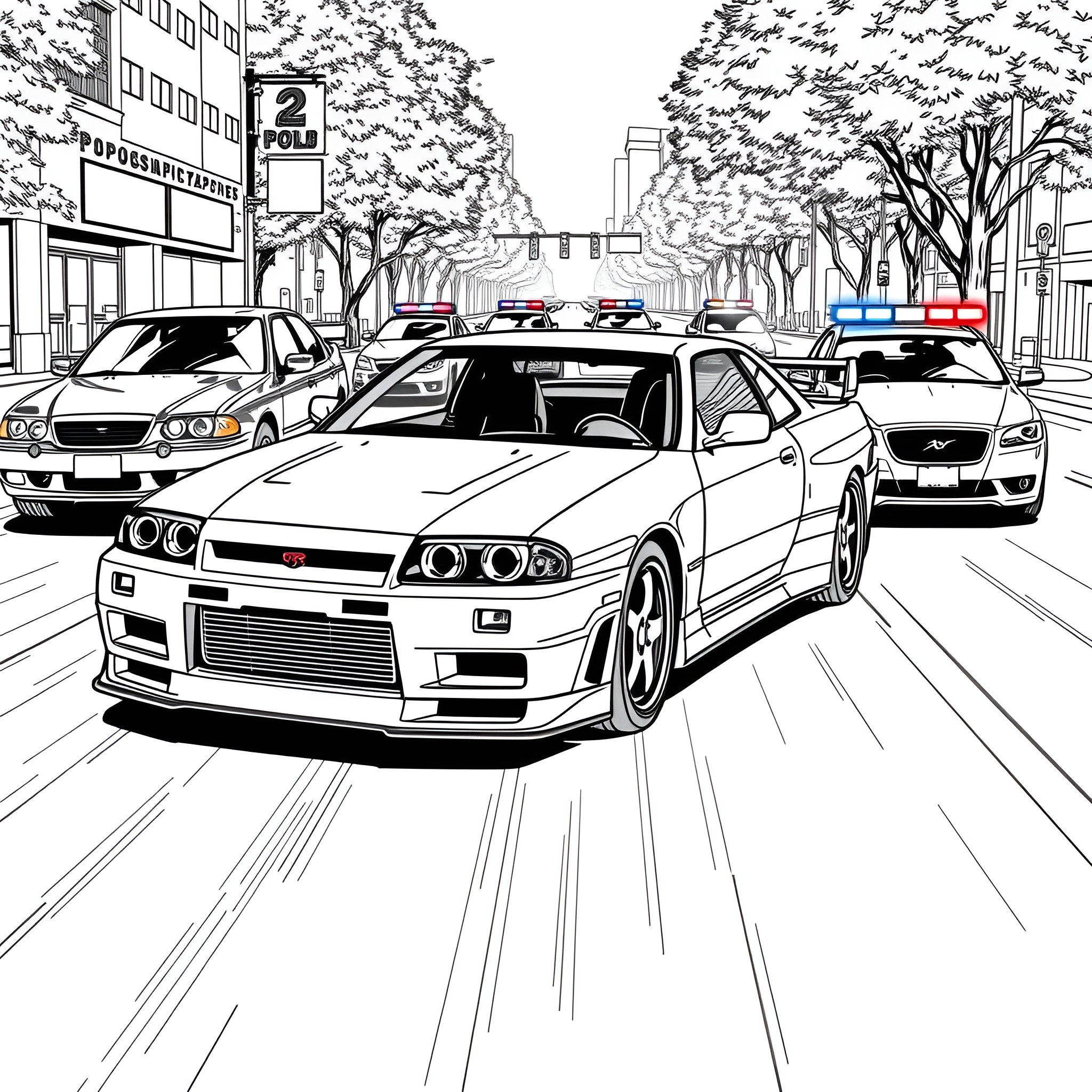 Best Nissan GTR Coloring Pages (Free Printable PDF)