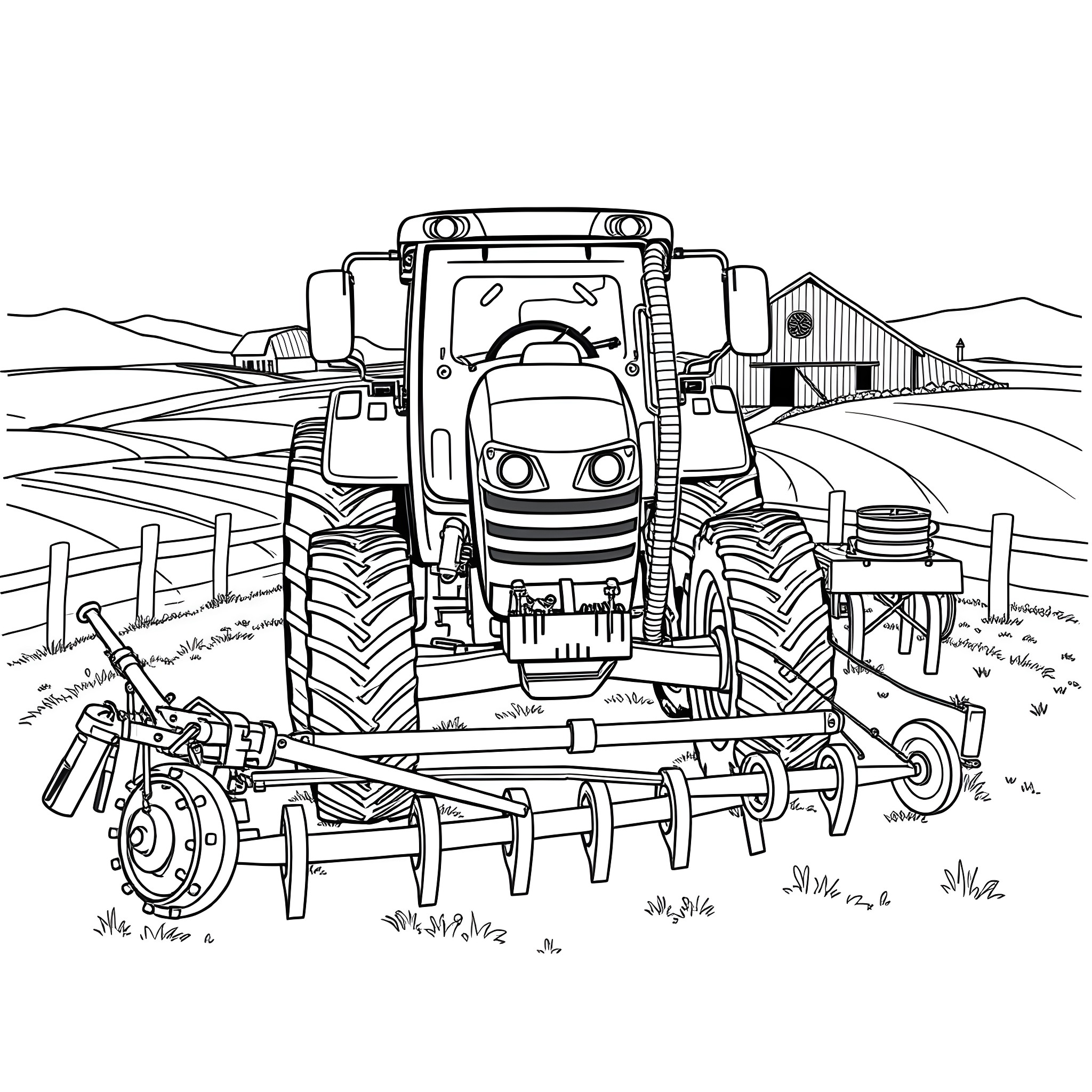 7 Best Farm Equipment Coloring Pages (Free Printable PDFs)