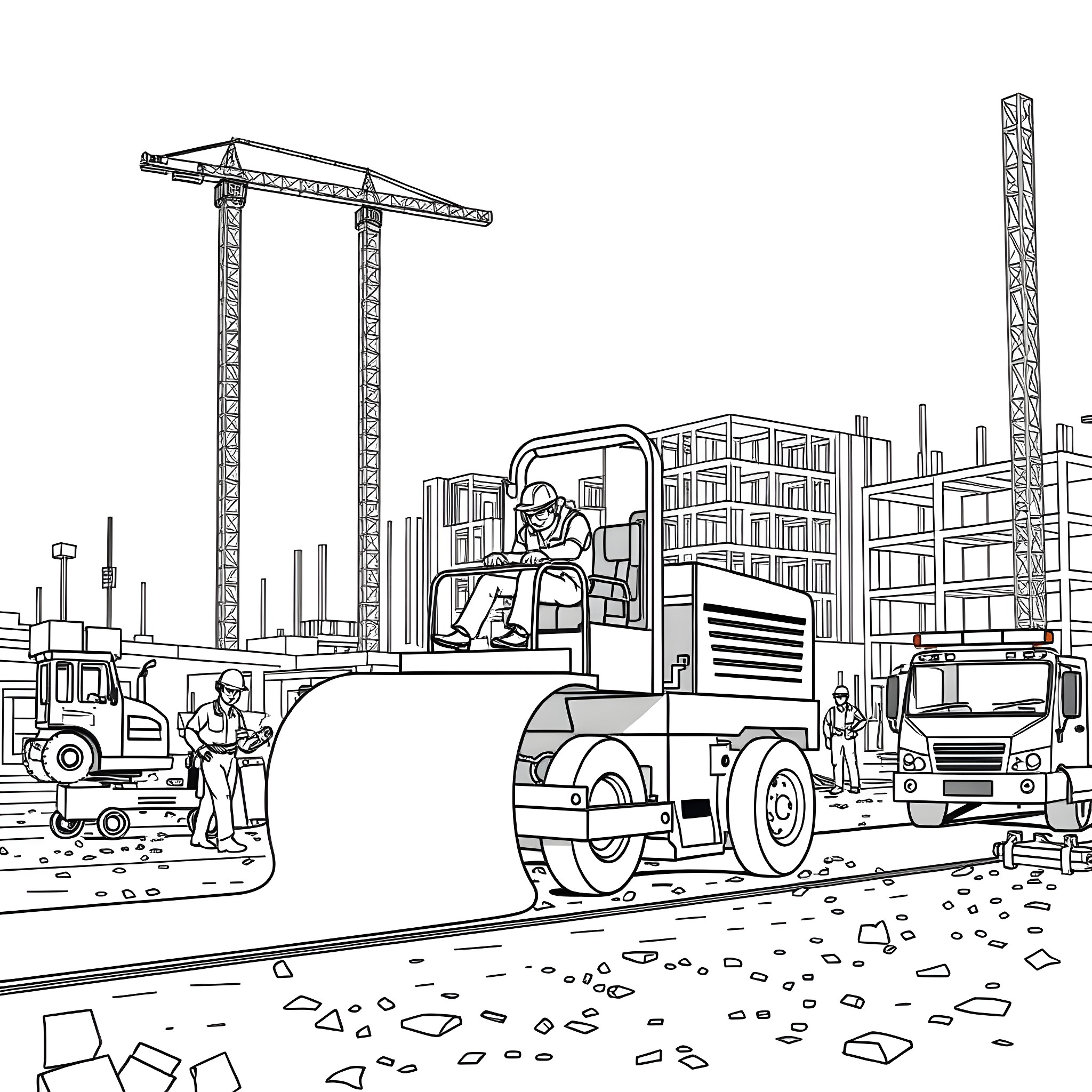 37 Best Asphalt Paver Coloring Pages (Free Printable PDFs)