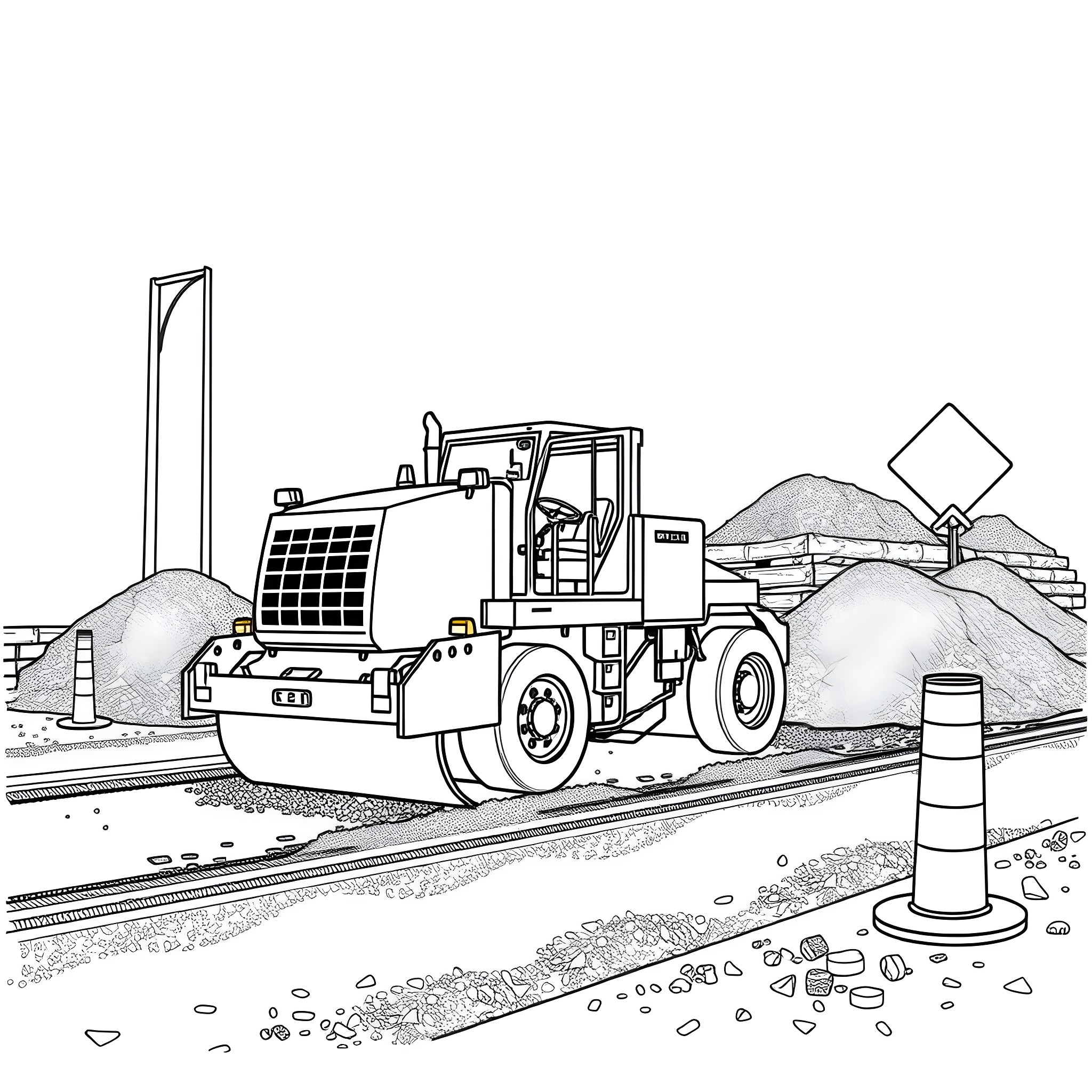 37 Best Asphalt Paver Coloring Pages (Free Printable PDFs)