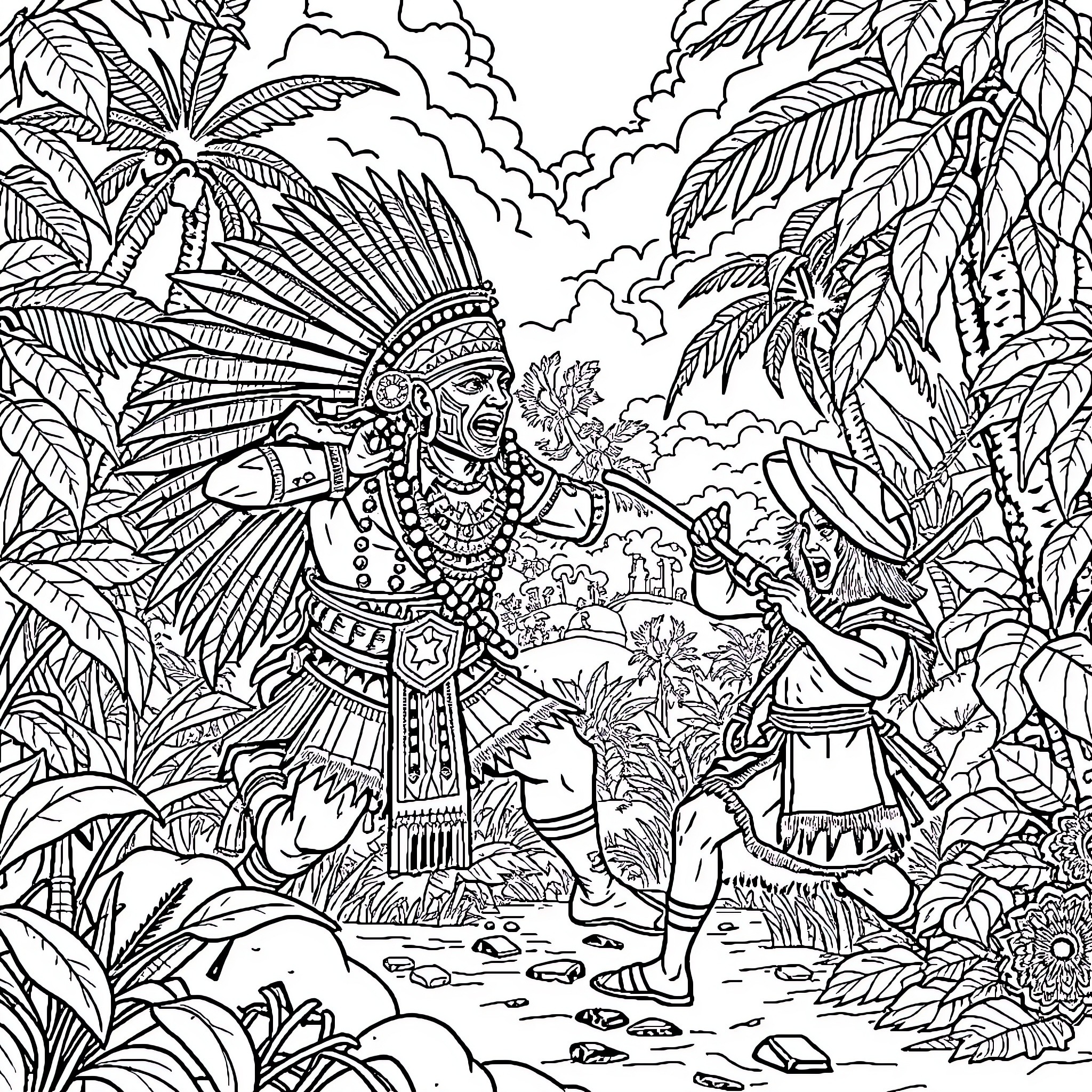 Best Aztec Warrior Coloring Pages (Free Printable PDF)