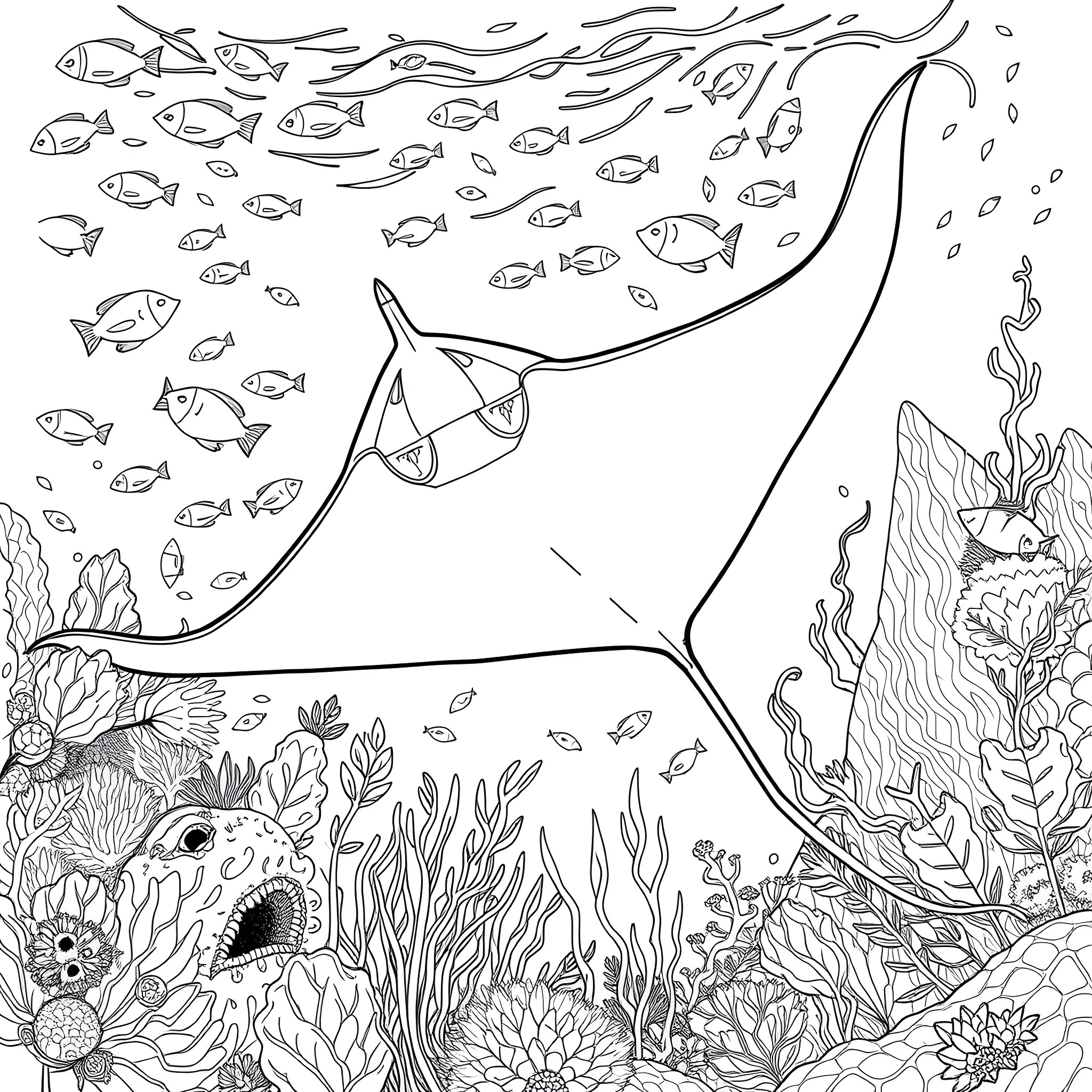 Best Manta Ray Coloring Pages (Free Printable PDF)