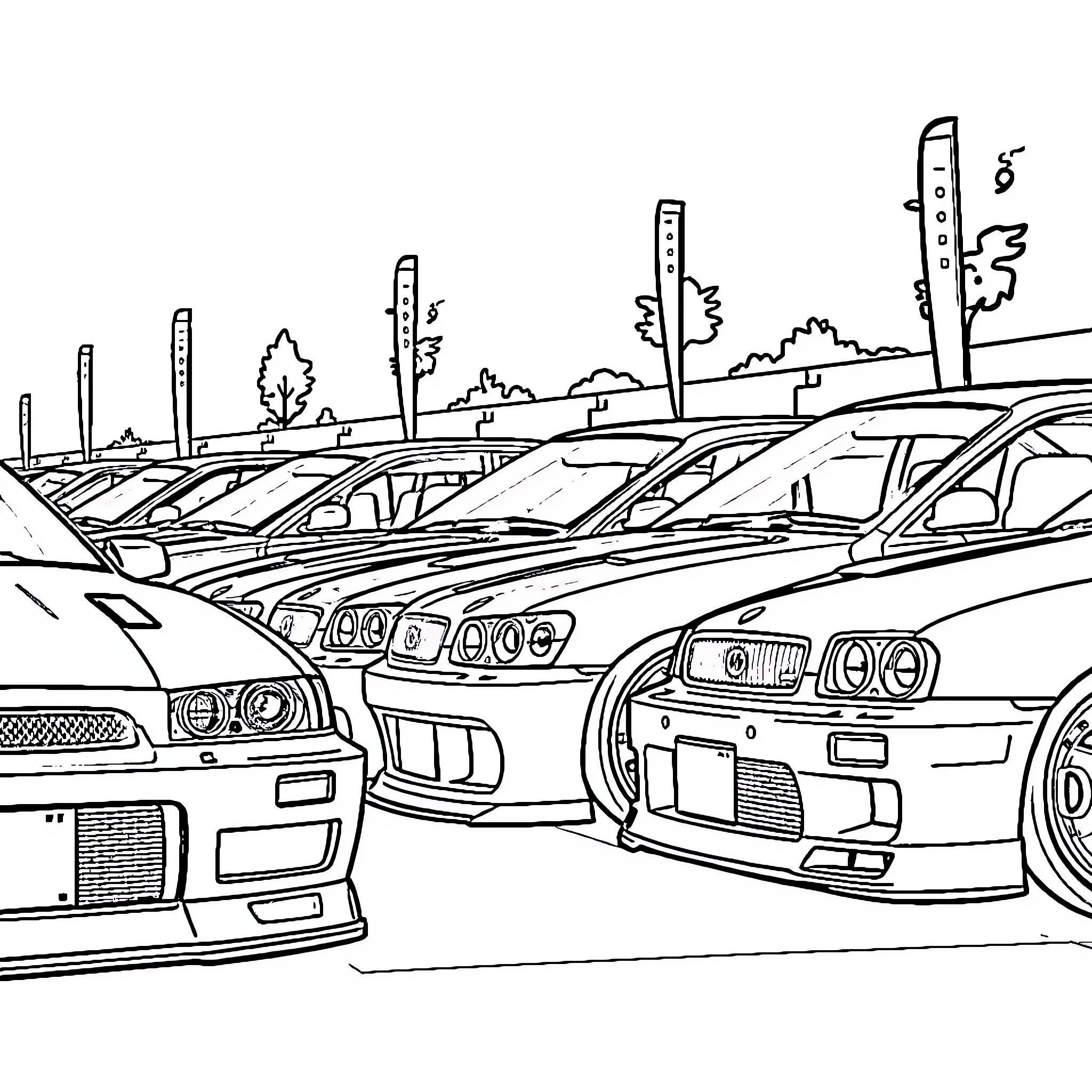 Best JDM Car Coloring Pages (Free Printable PDF)