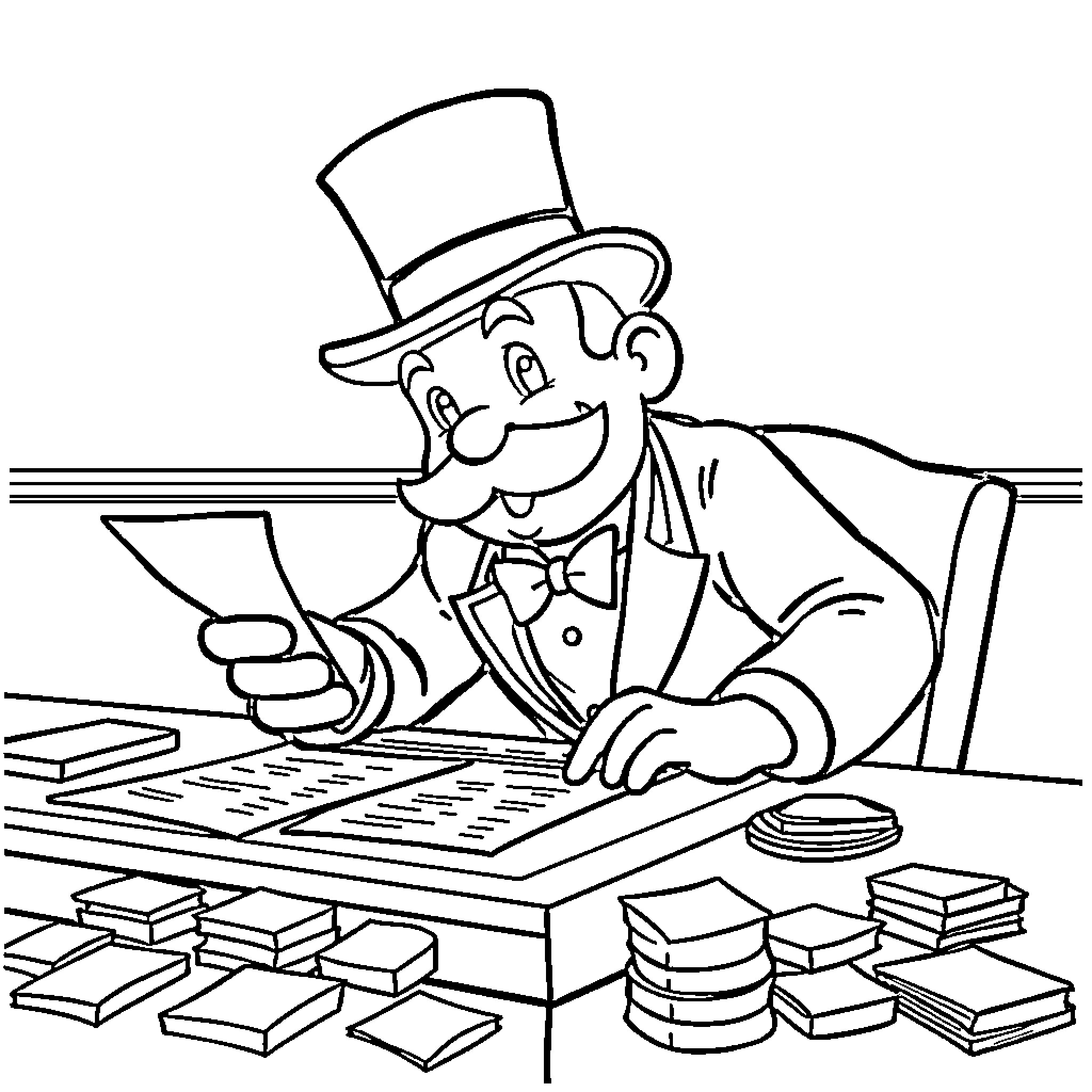 Best Monopoly Man Coloring Pages (Free Printable PDF)