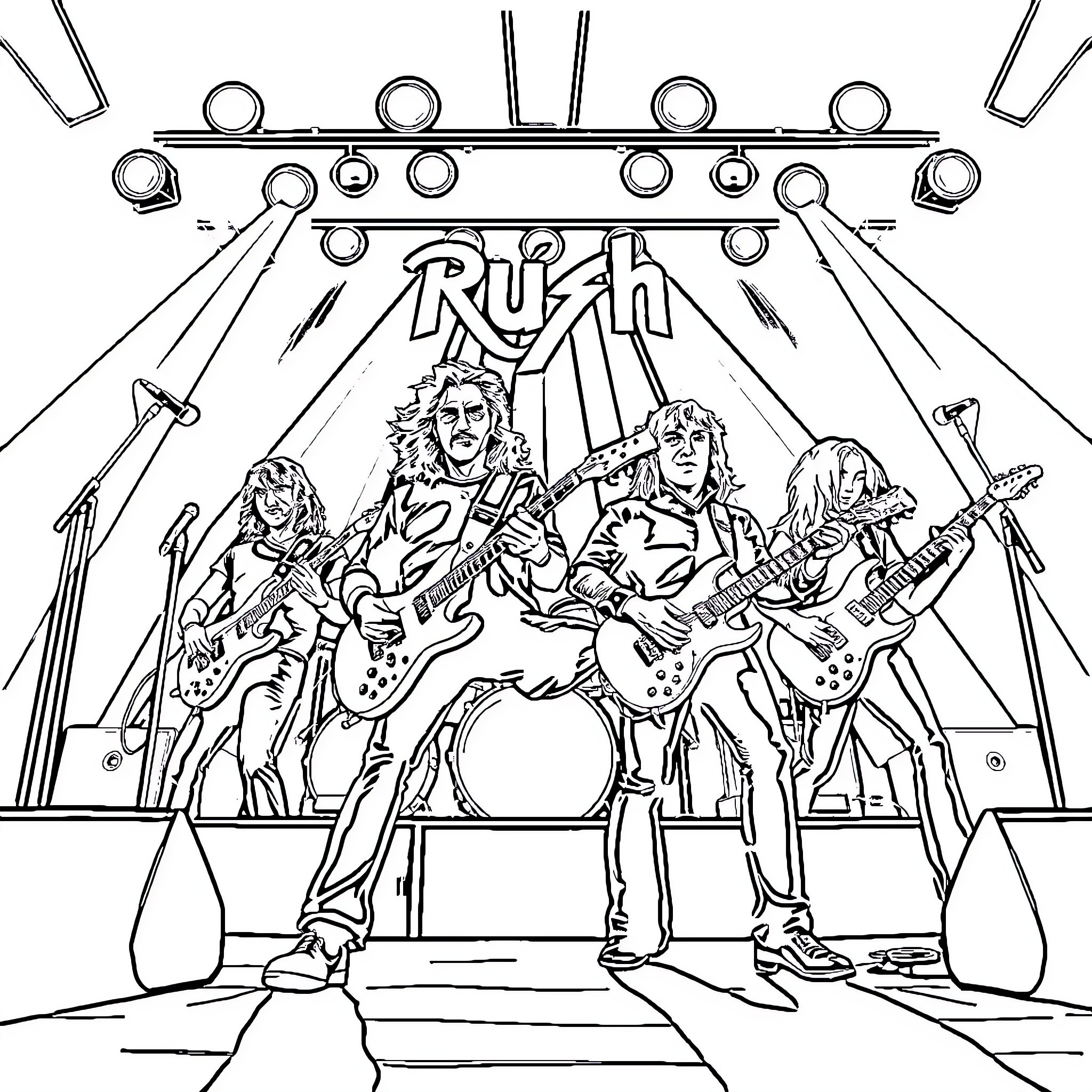 Best Rock Band Coloring Pages (Free Printable PDF)