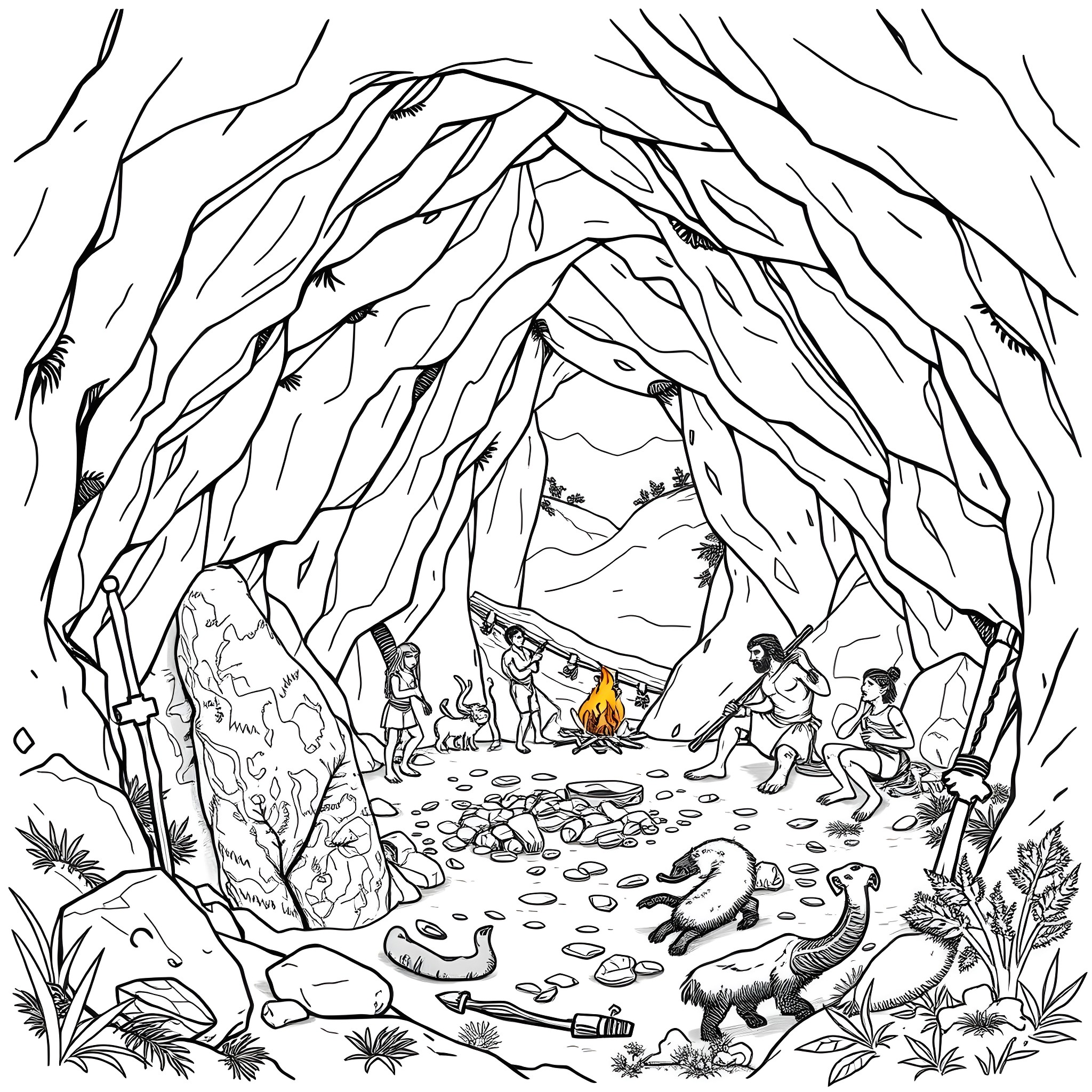 Best Cave Coloring Pages (Free Printable PDF)