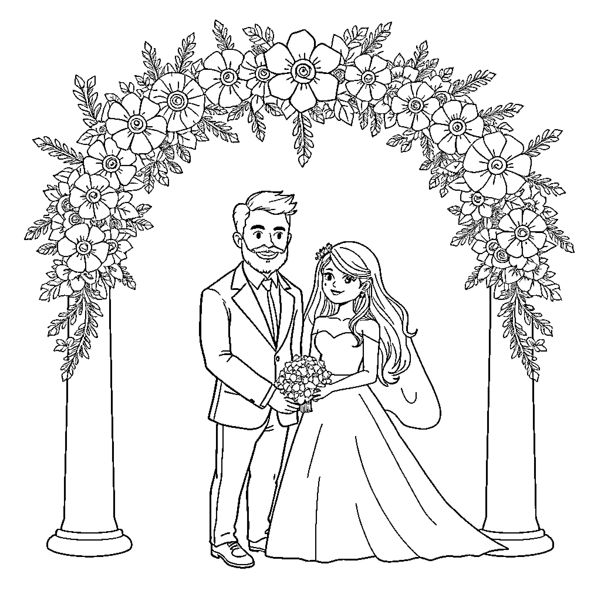 Best Wedding Coloring Pages (Free Printable PDF)