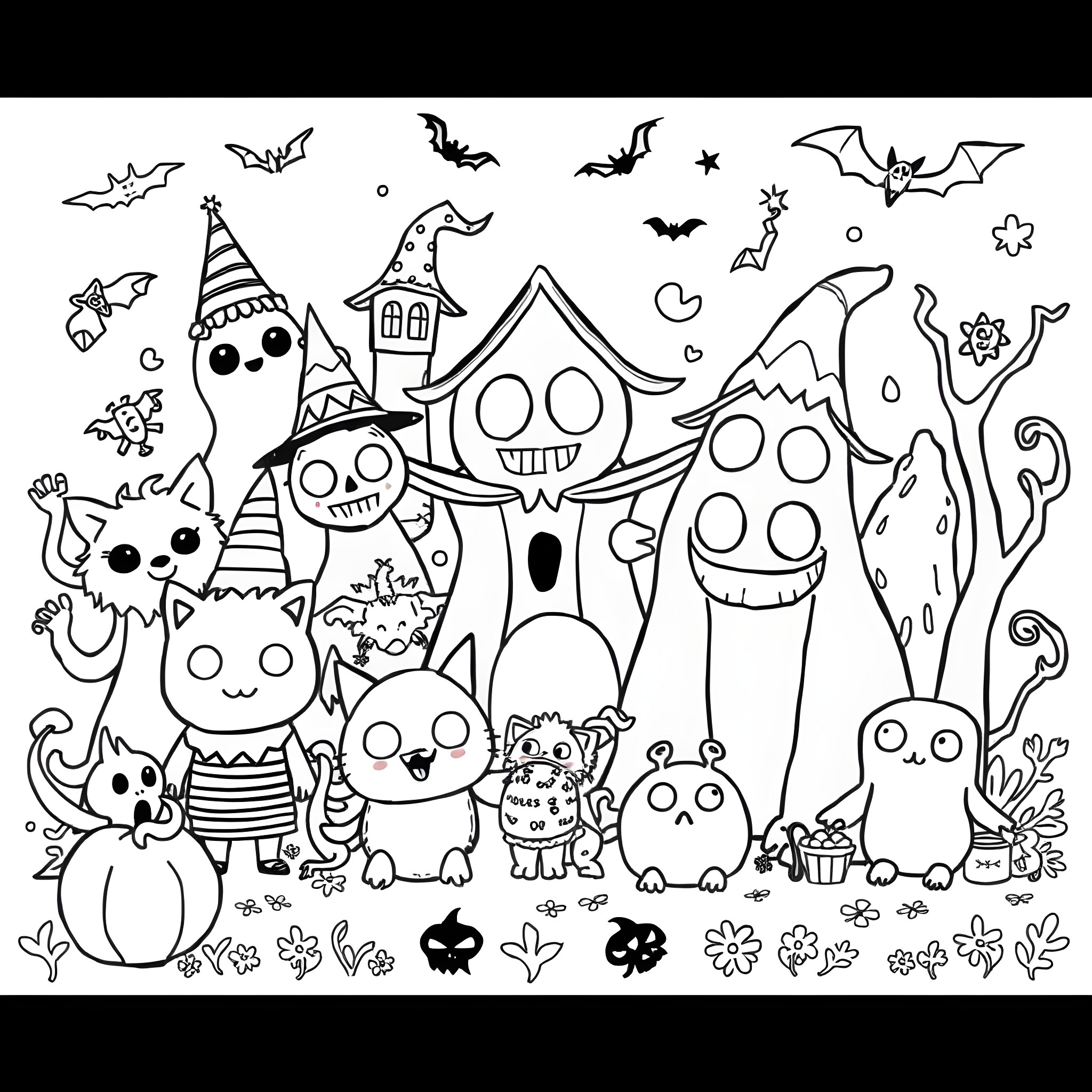 3 Best Creepy Cute Coloring Pages (Free Printable PDFs)