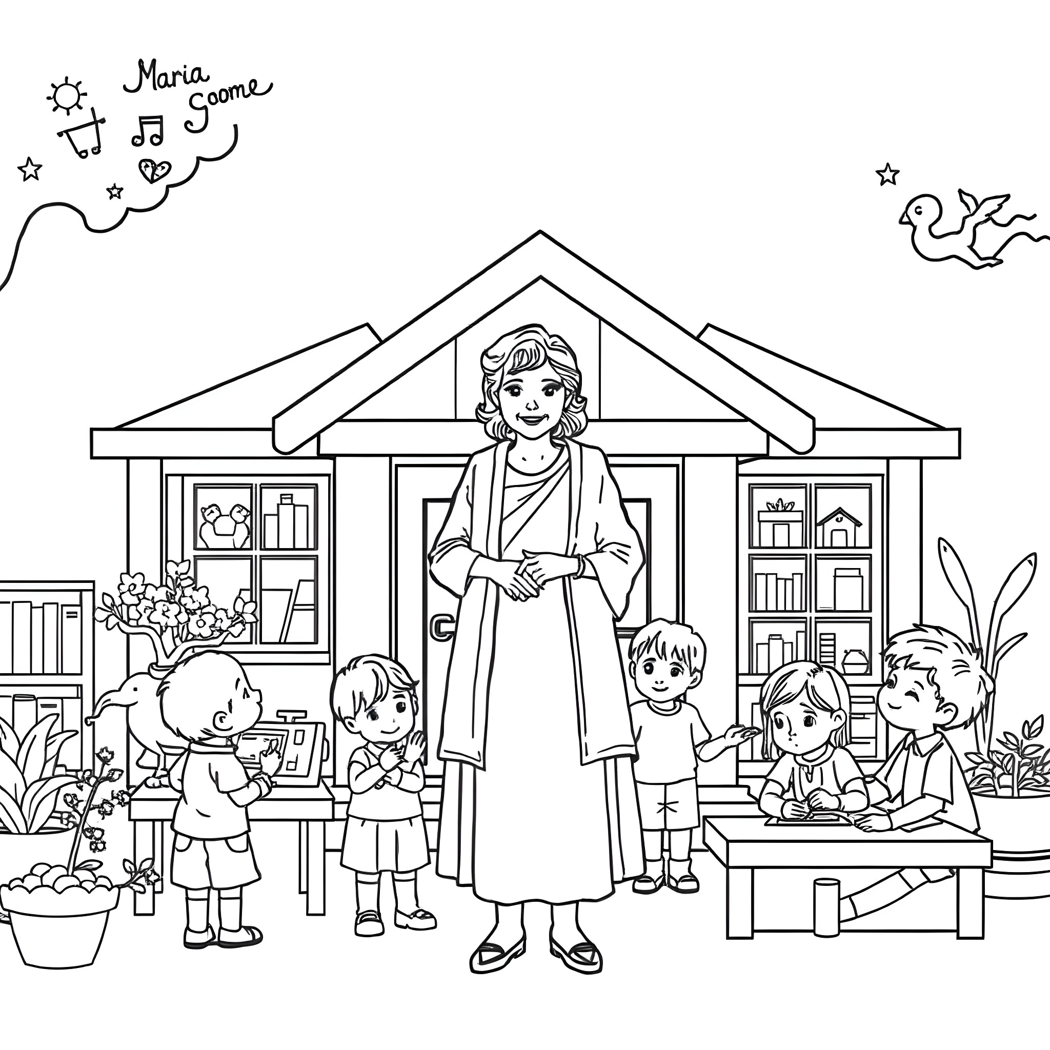 Best Maria Montessori Coloring Pages (Free Printable PDF)