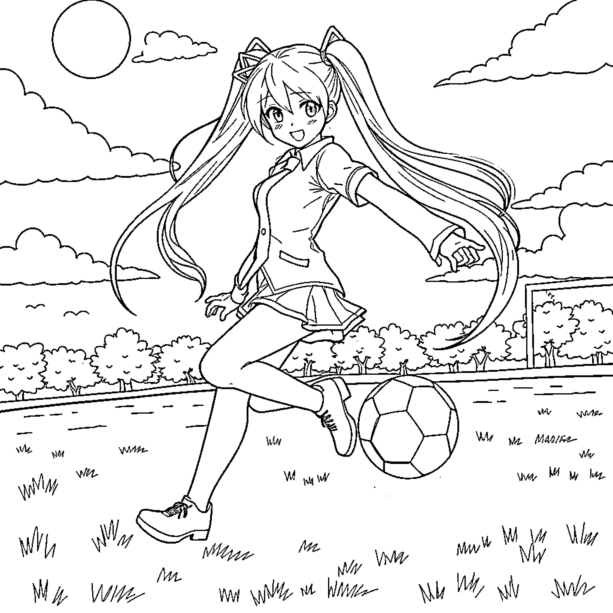 Best Hatsune Miku Coloring Pages (Free Printable PDF)