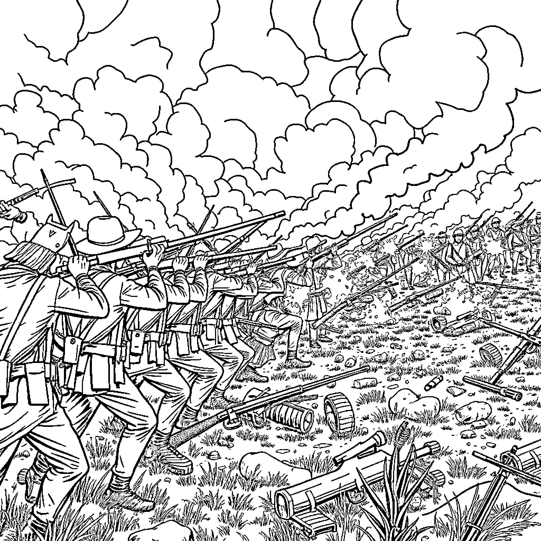 Best Battle Coloring Pages (Free Printable PDF)