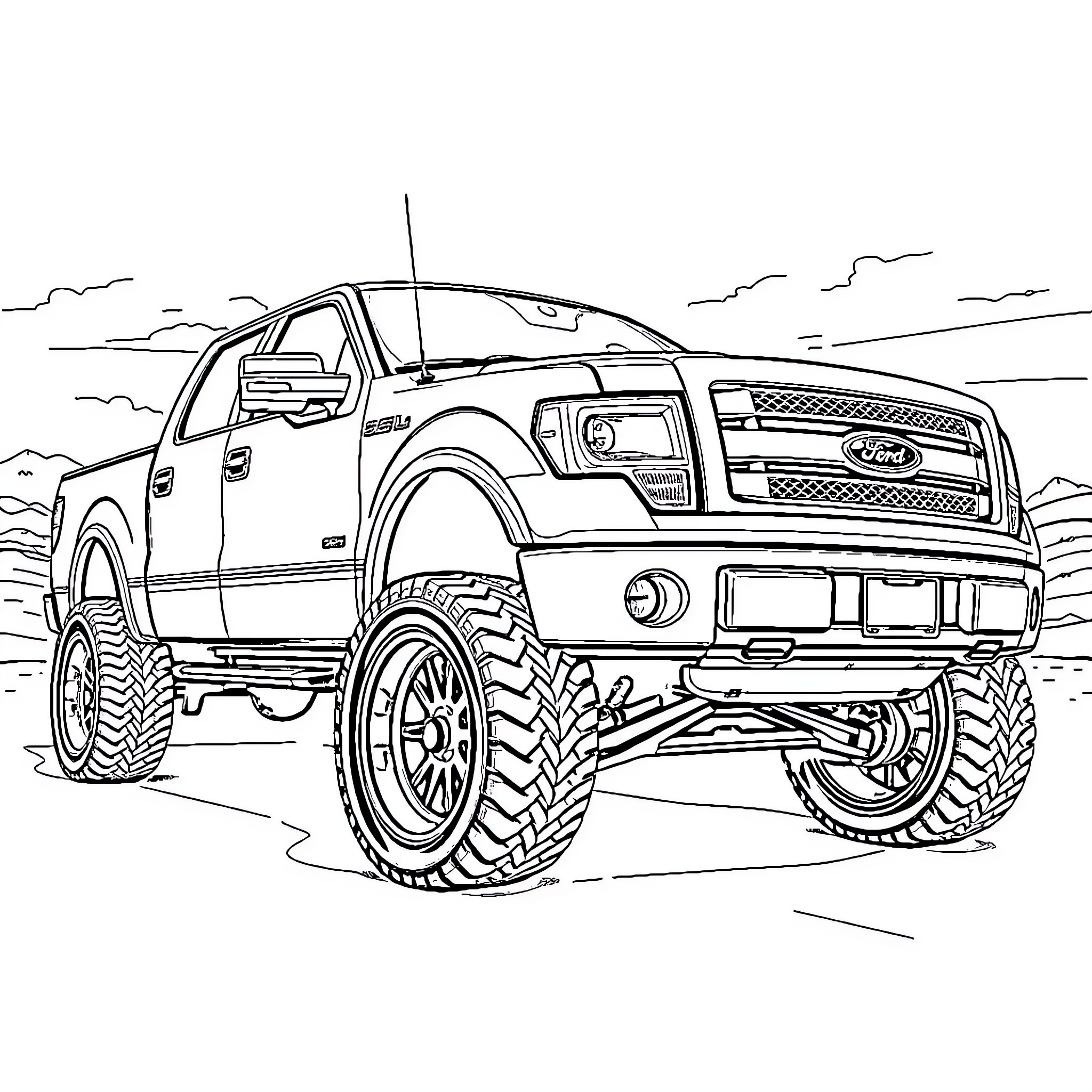 15 Best Ford F150 Coloring Pages (Free Printable PDFs)